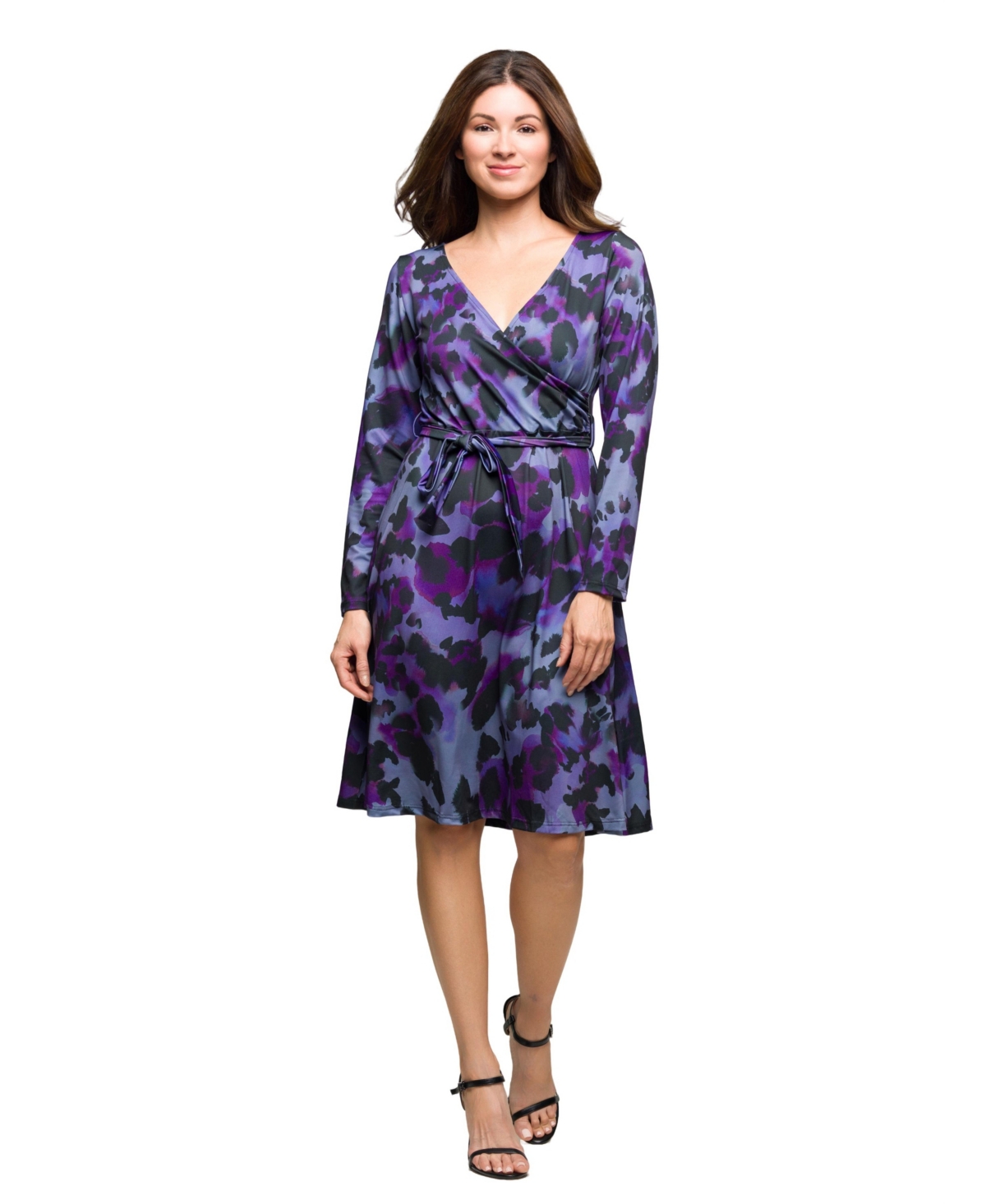 Click here for 24seven Comfort Apparel Womens Long Sleeve Wrap Dr... prices