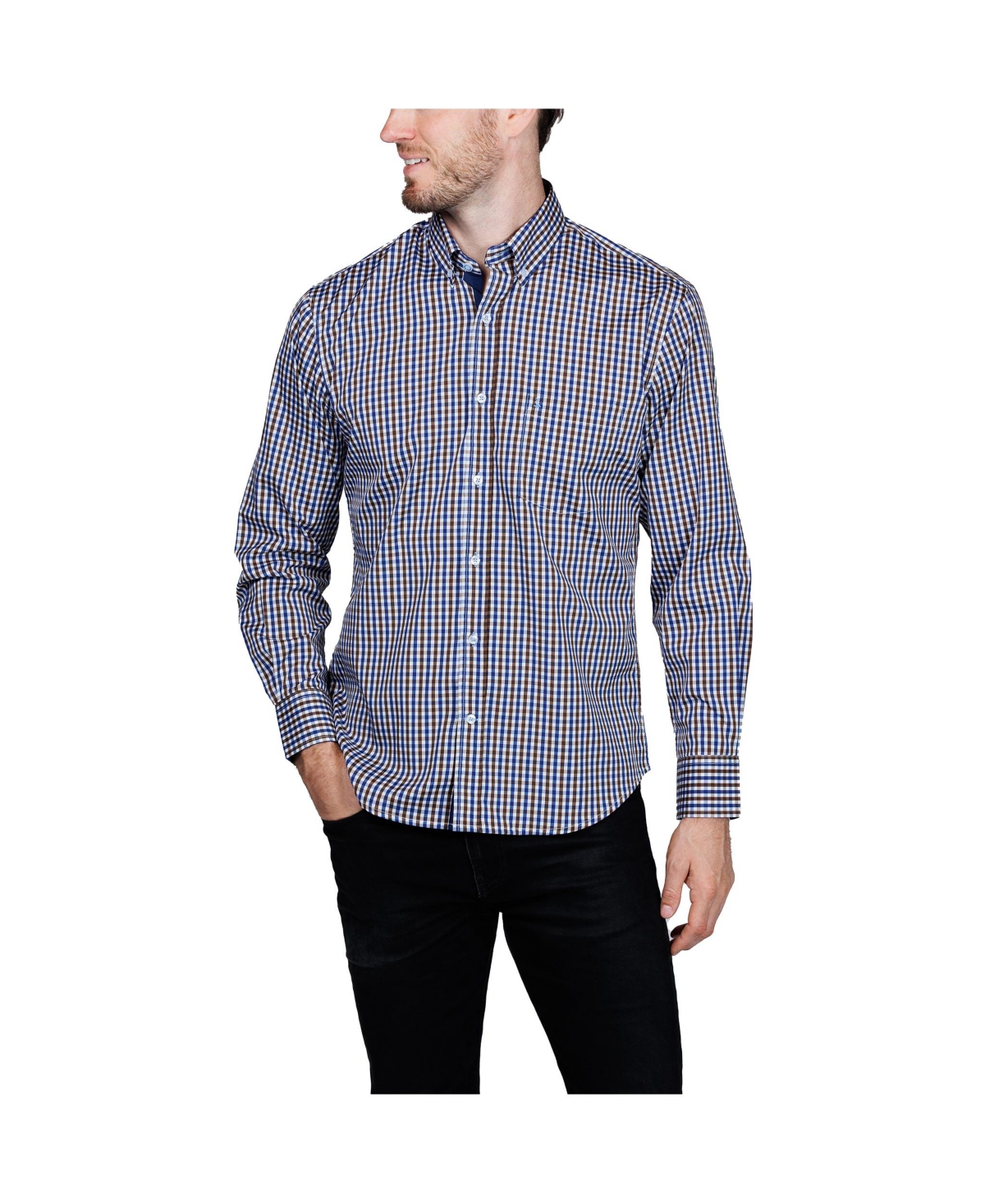 Click here for Tailorbyrd Mens Multi Check Printed Performance Lo... prices