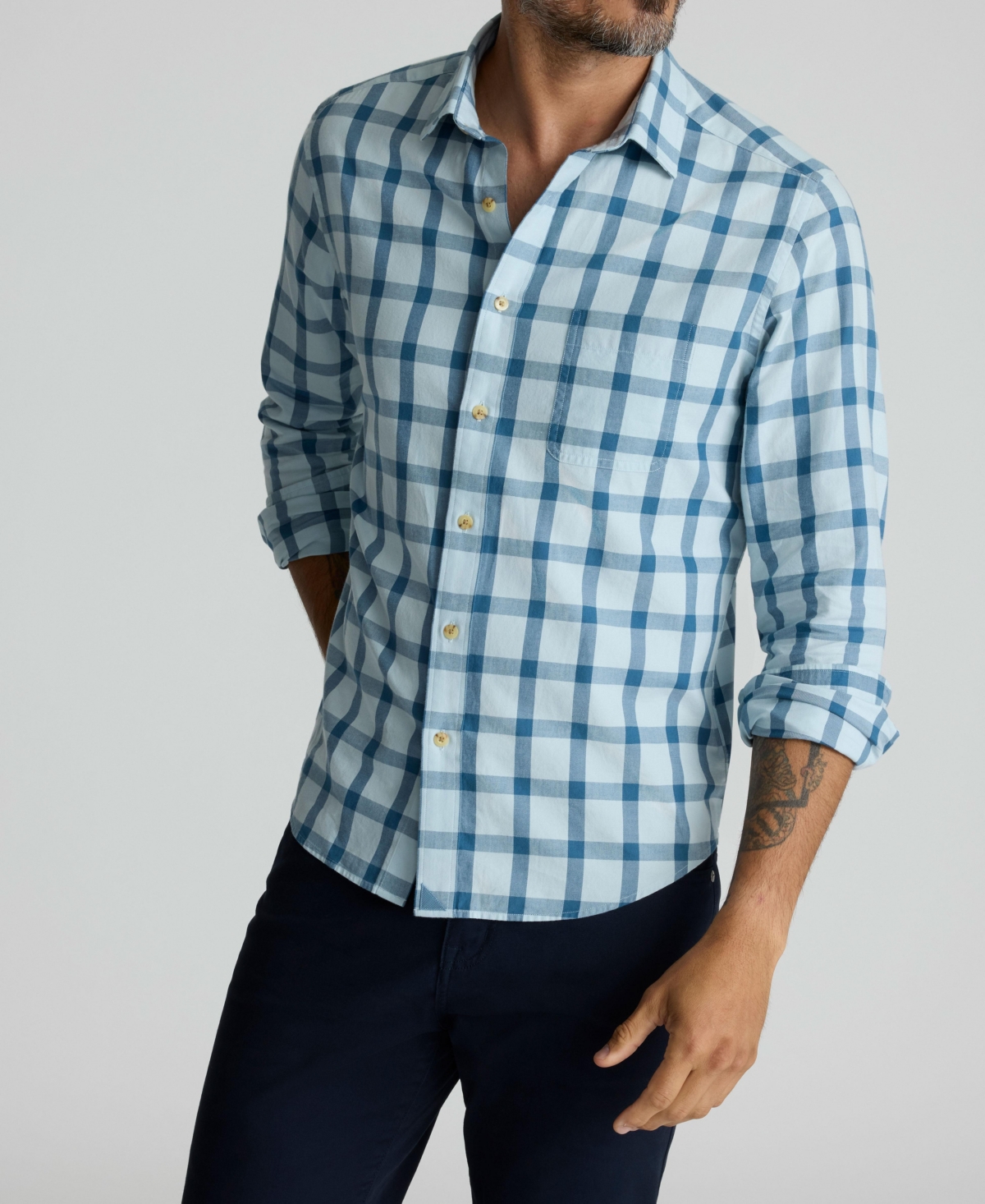 Click here for UNTUCKit Mens Slim Fit Wrinkle-Free Kaiser Button... prices