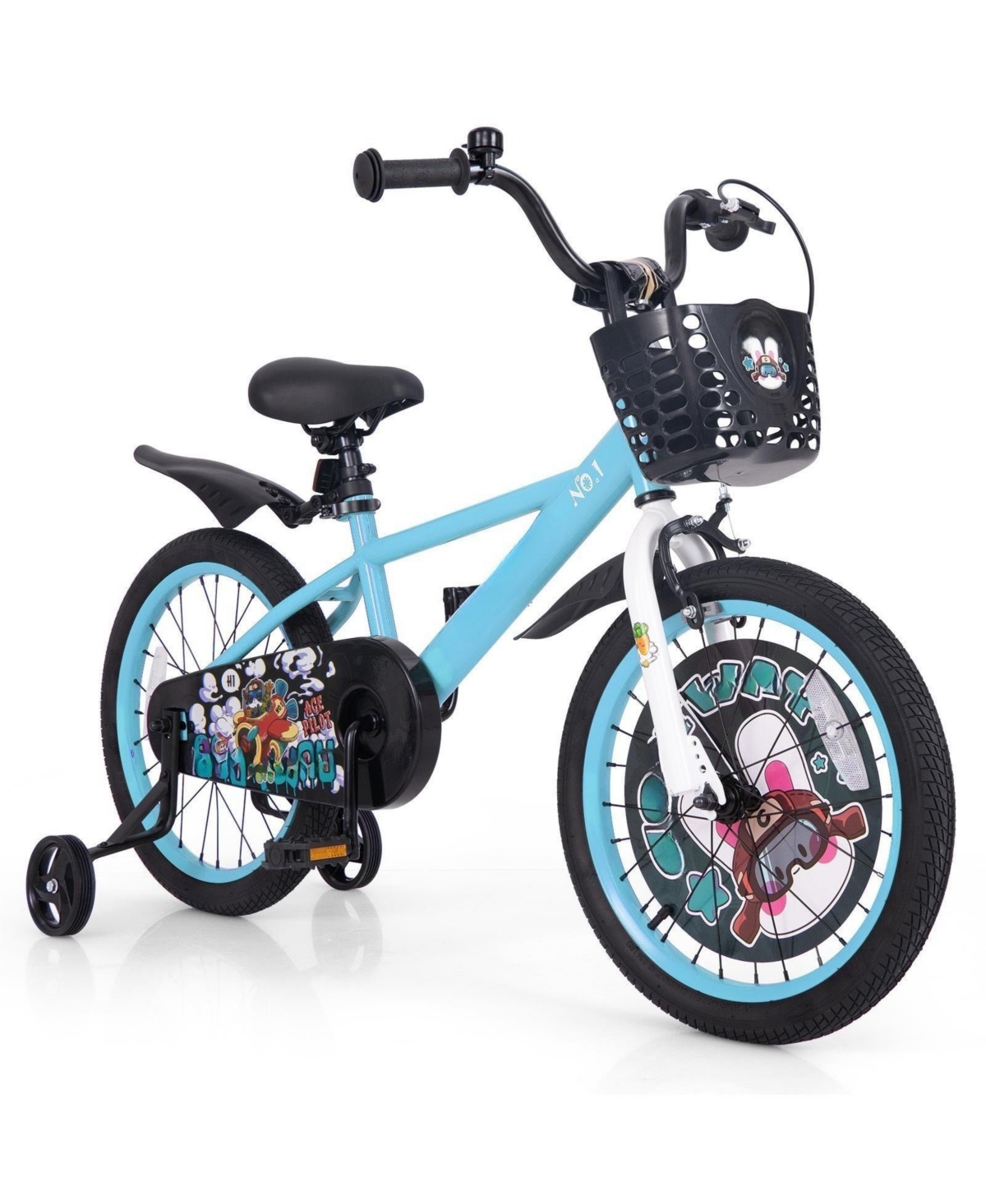 Click here for Kids Bike with Brakes Basket and Training Wheels -... prices