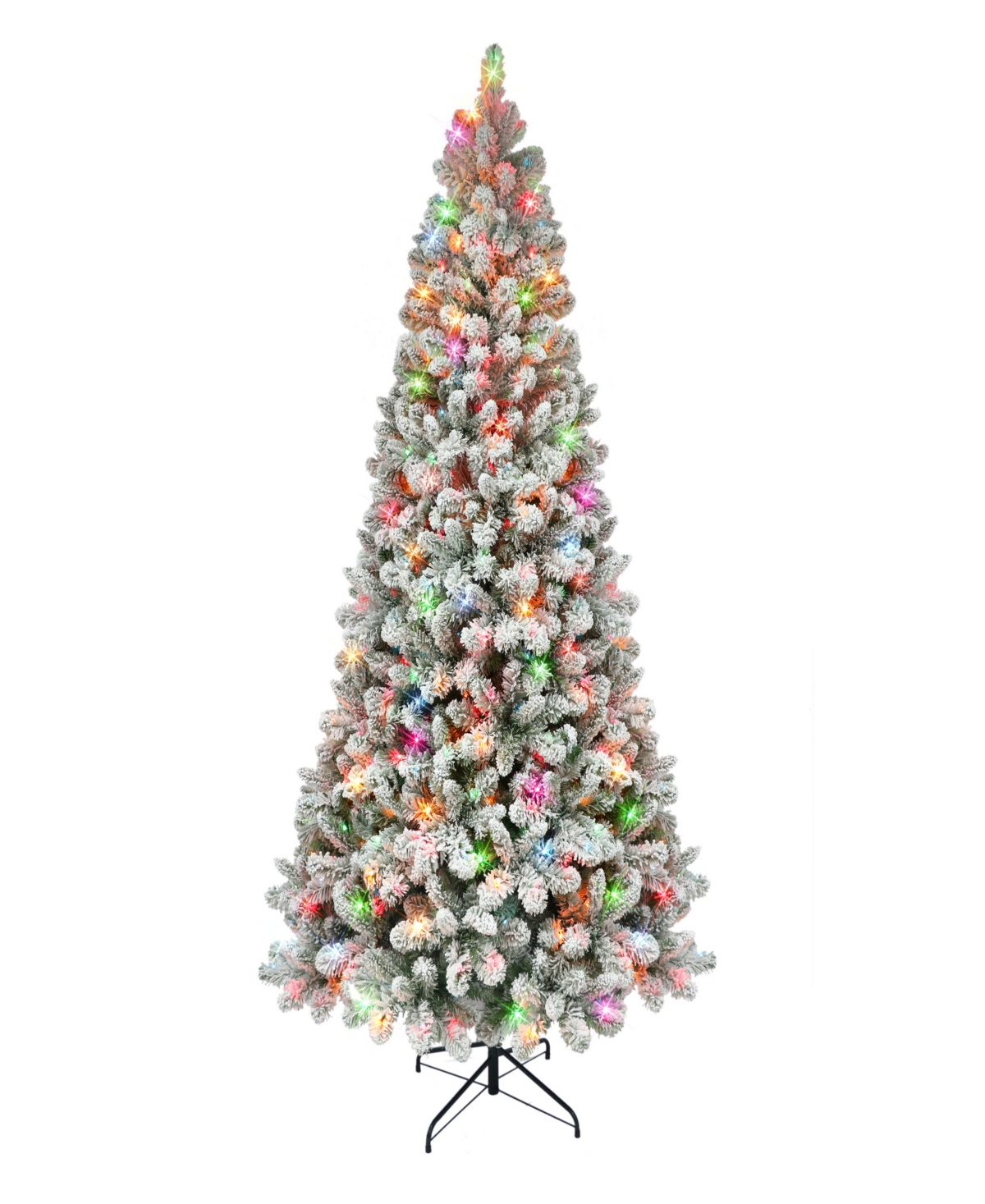 Click here for Puleo 6.5FT Pre-Lit Flocked Vancouver Pine Tree -... prices