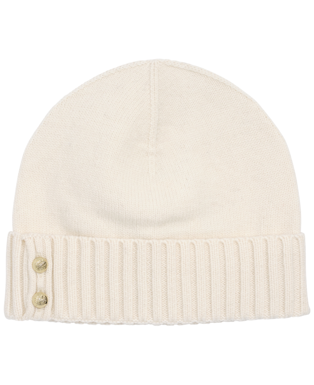 Click here for Lauren Ralph Lauren Crest Knit Beanie Hat - Cream prices