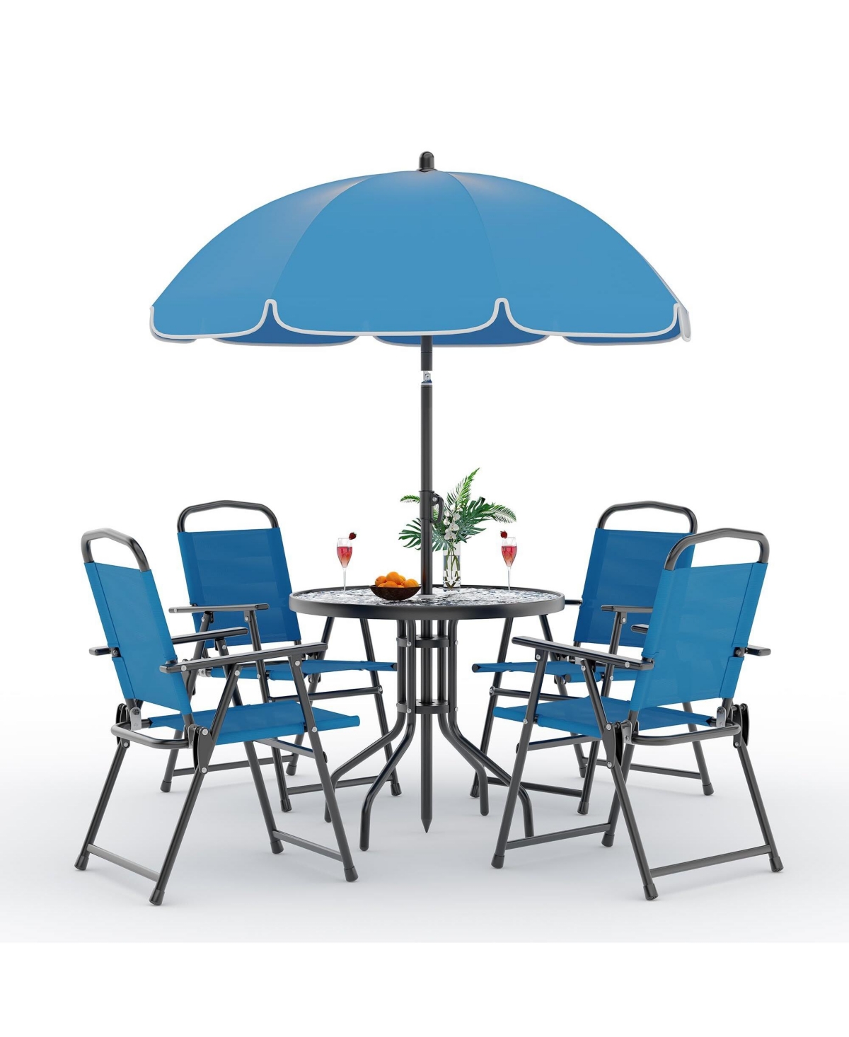 Click here for 6 Pieces Patio Dining Set with Umbrella  Outdoor F... prices