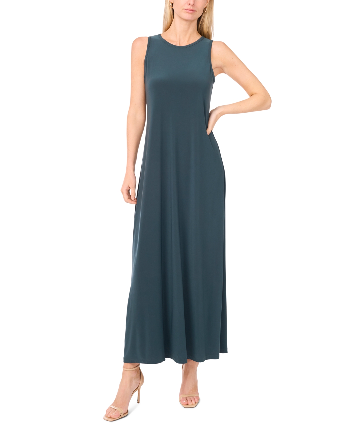 Click here for Vince Camuto Womens Sleeveless Keyhole-Back Crewne... prices