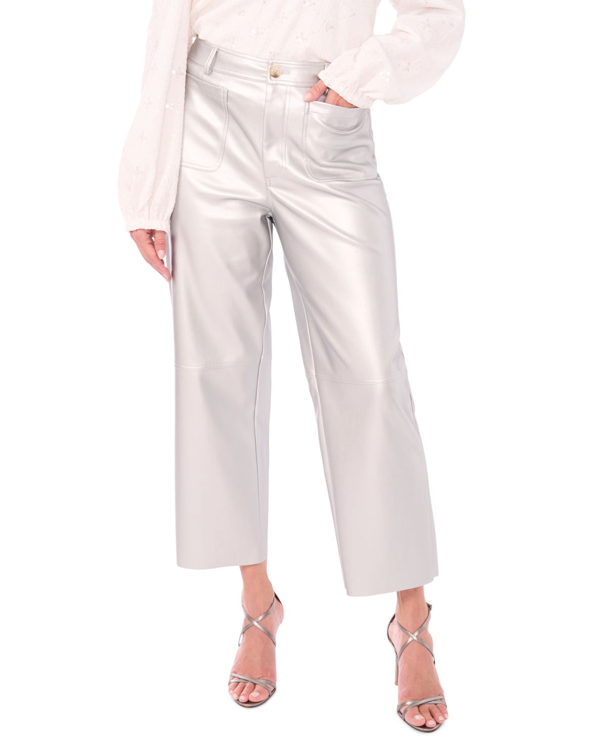 Click here for Vince Camuto Womens Wide Leg Pants - Silver prices