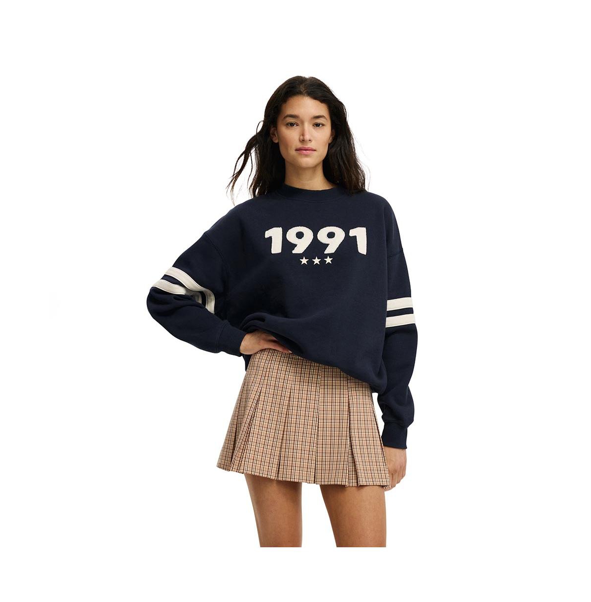 Click here for Cotton On Womens Graphic Crew Sweatshirt - 1991 st... prices