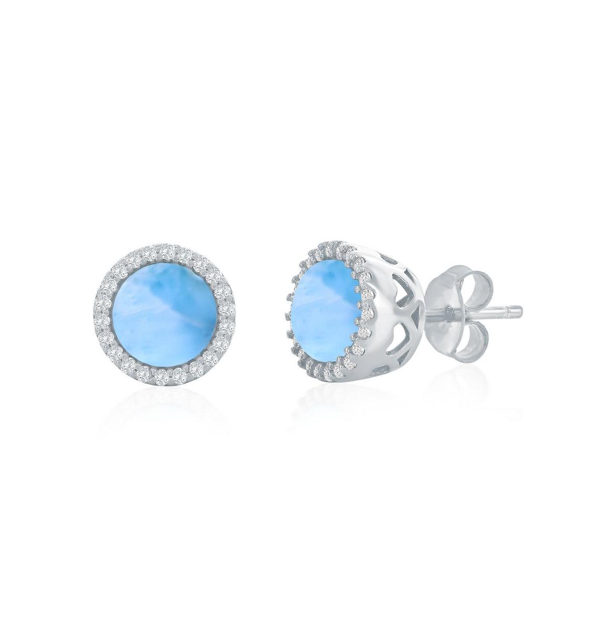 Click here for Caribbean Treasures Sterling Silver  Round Larimar... prices