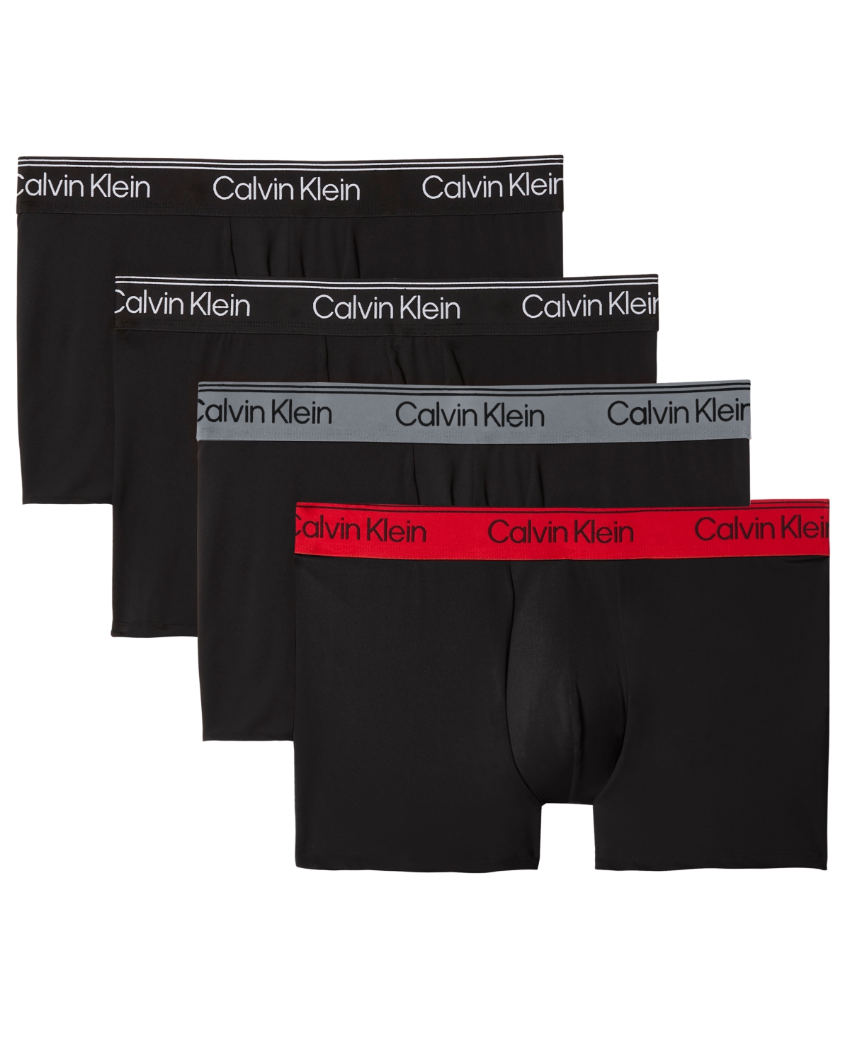 Calvin Klein Mens 4-Piece Micro Stretch Boxer Brief Set - Black Bodies/Black/ Sleet Adrenaline Rus