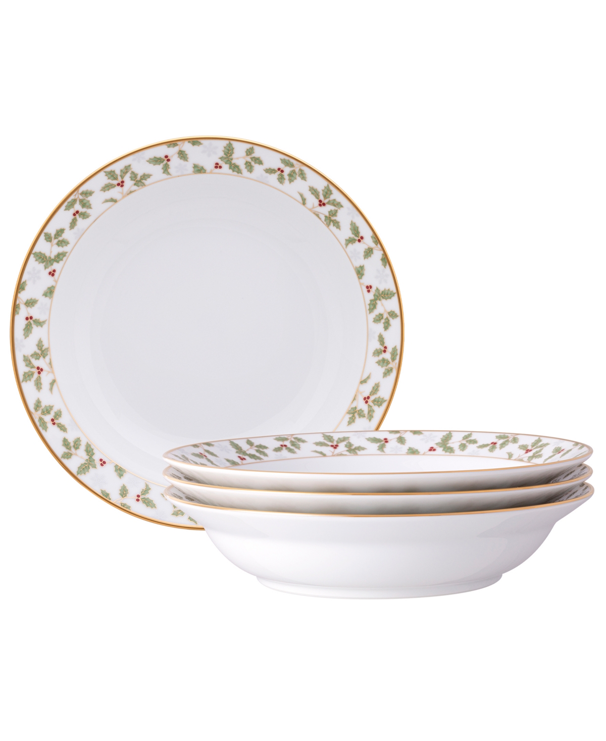 Click here for Noritake Holly & Berry 4-Pc. Dinner Bowl Set  Serv... prices