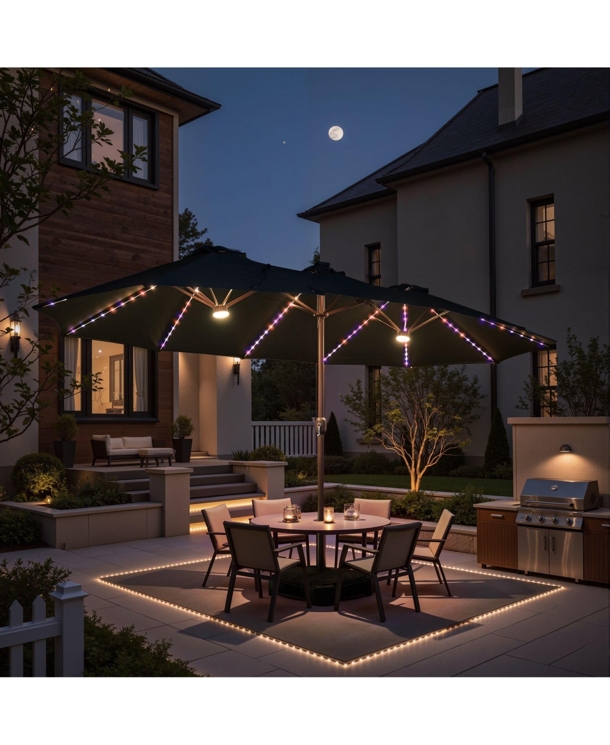 Click here for Xizzi 15ft Solar Umbrella Smart Led Lighted Patio... prices