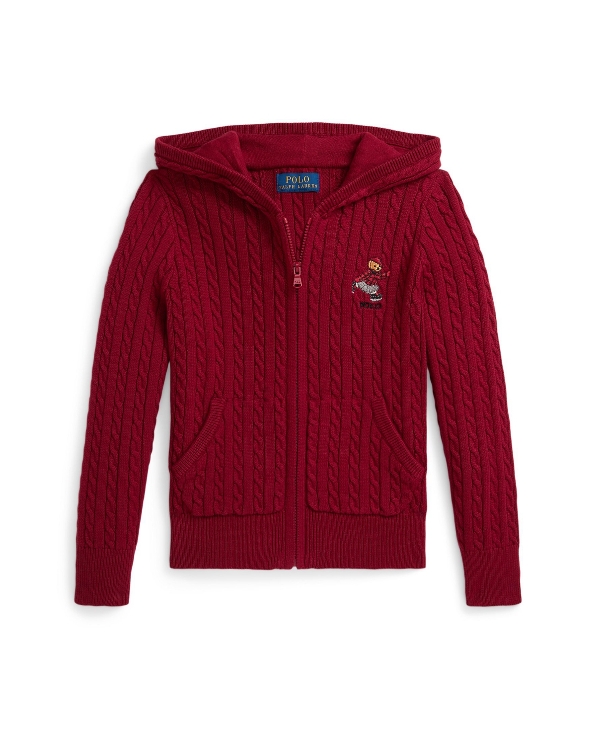 Click here for Polo Ralph Lauren Girls 2T-6X Full Zip Sweater - H... prices