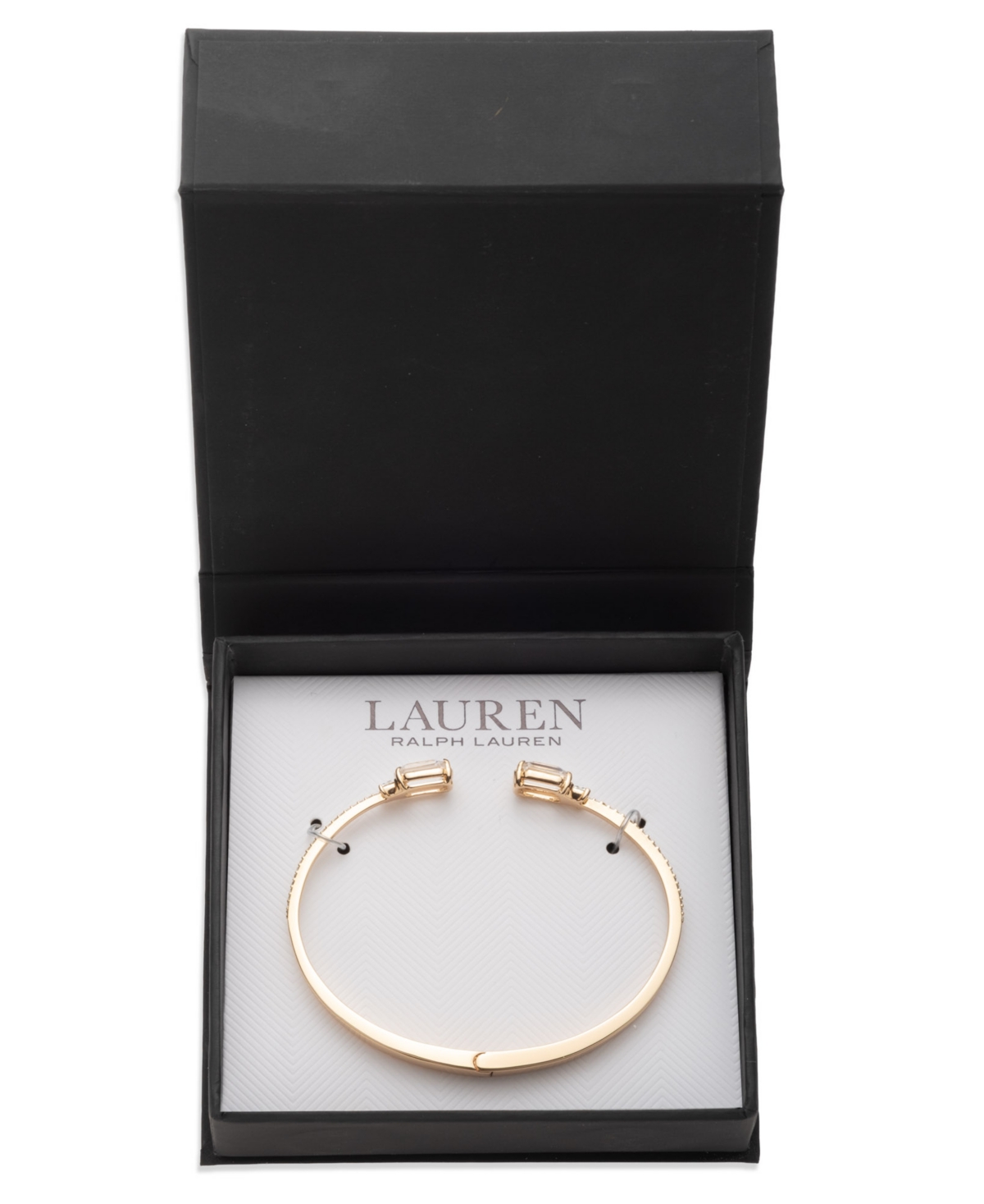 Lauren Ralph Lauren Crystal Stone Cuff Bracelet - Gold