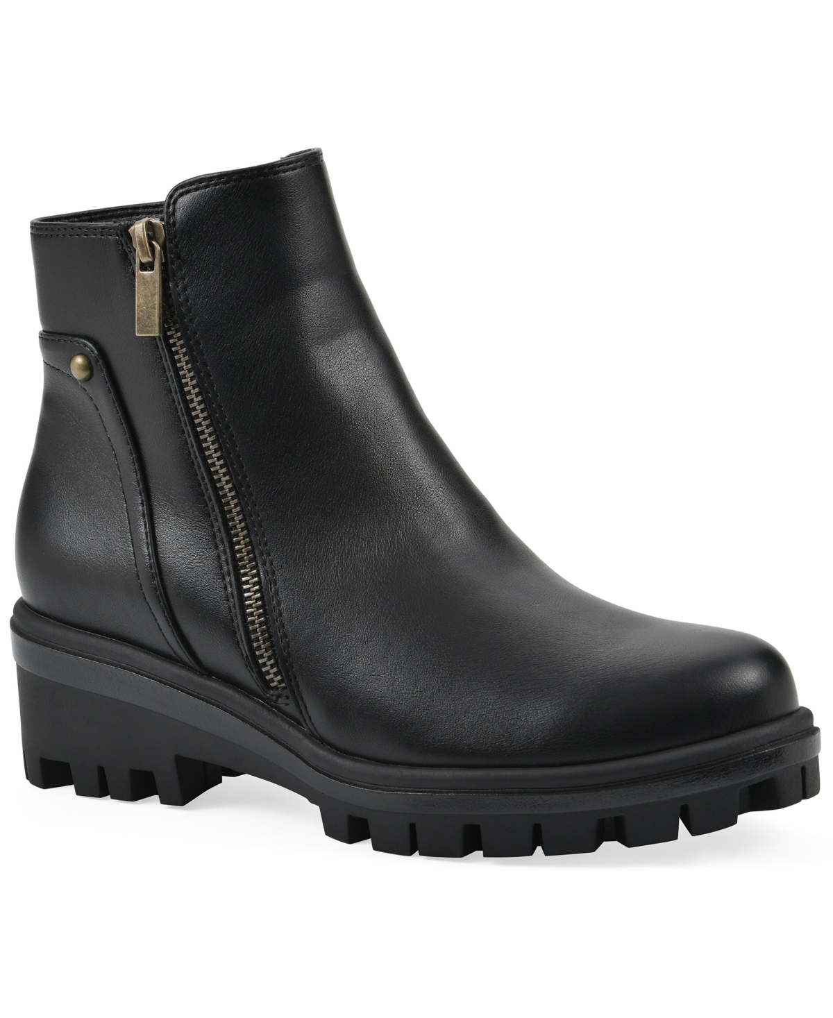 Click here for White Mountain Womens Tahj Lug Sole Booties - Blac... prices