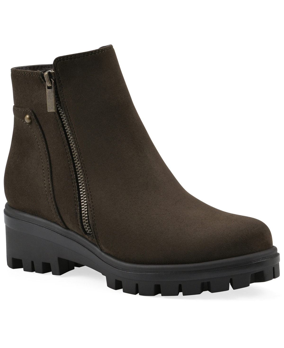 Click here for White Mountain Womens Tahj Lug Sole Booties - Army... prices