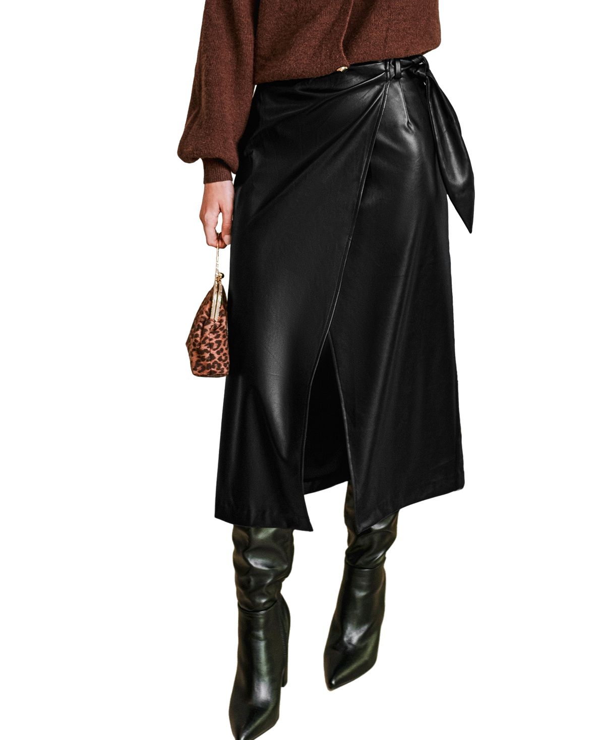 Click here for Cupshe Womens Go Big Black Midi Skirt - Black prices