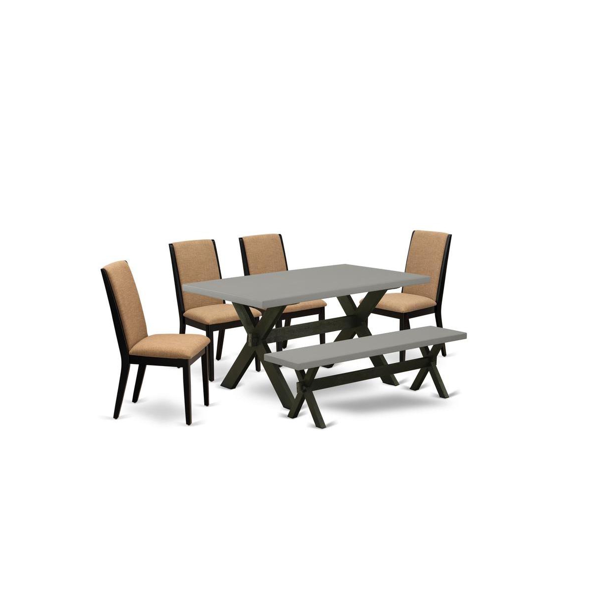 Click here for East West Furniture 6-Piece Stylish Dining Table S... prices