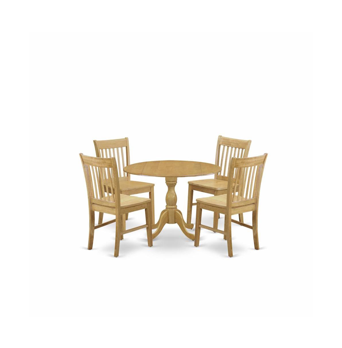 Click here for East West Furniture 5 Piece Dining Room Set - Oak... prices