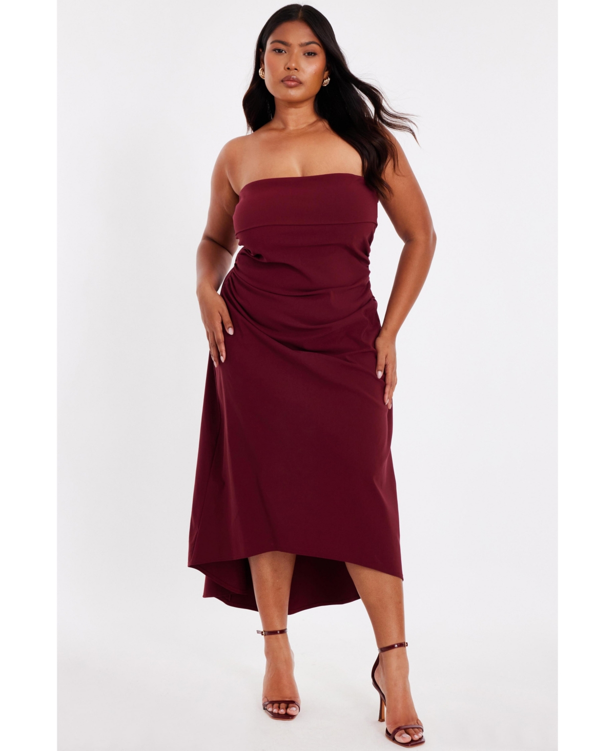Click here for Quiz Womens Plus Size Crepe Bandeau Midi Dress - B... prices