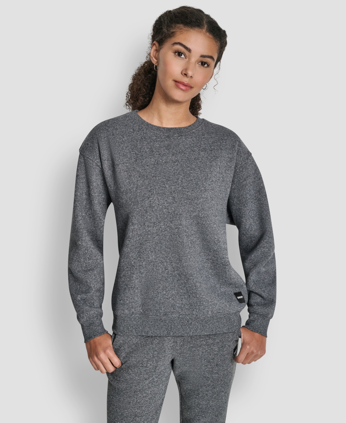 Click here for Dkny Womens Tonal Logo Patch Crewneck Sweatshirt -... prices