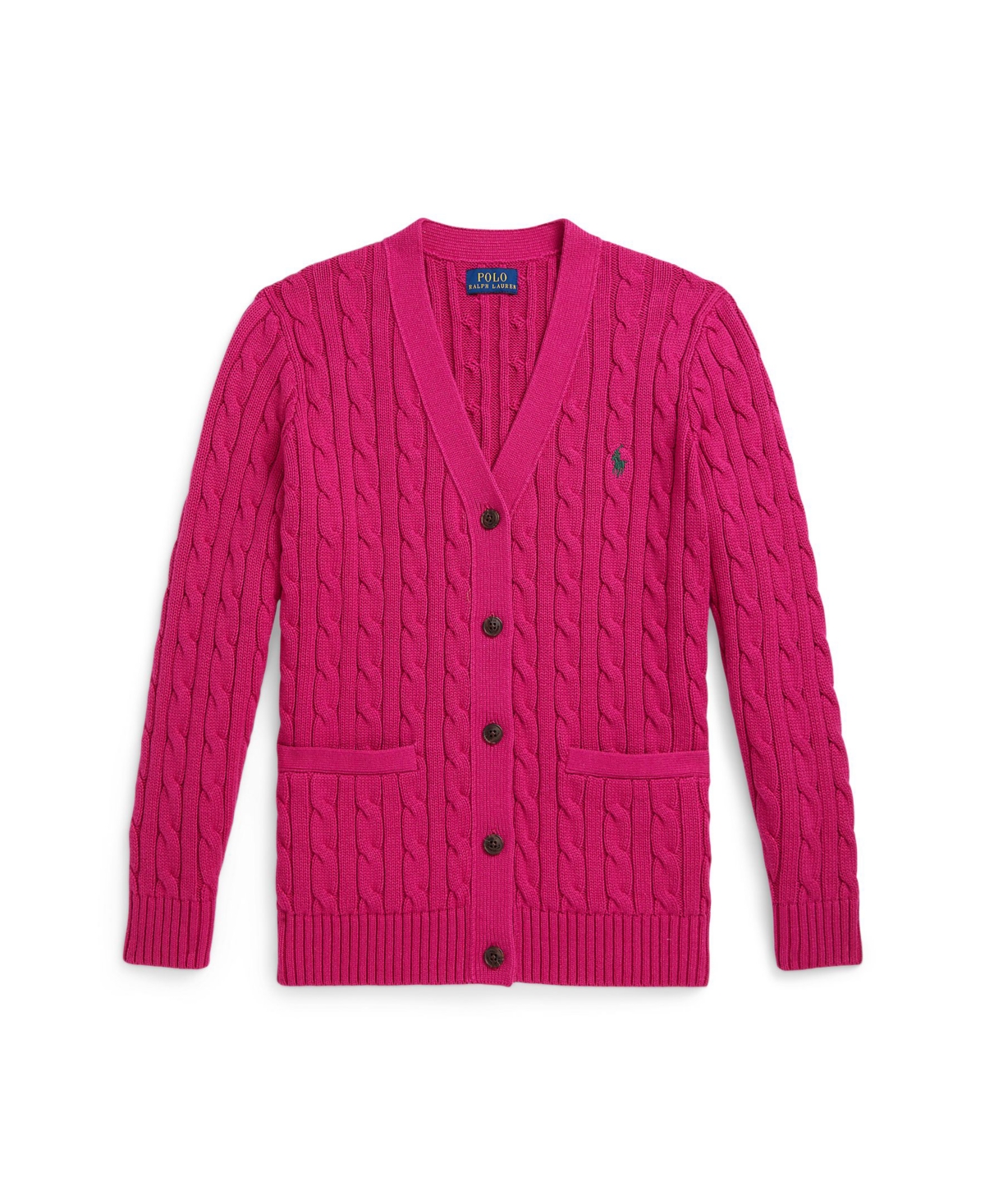 Click here for Polo Ralph Lauren Girls 7-16 Cable V-Neck Cardigan... prices