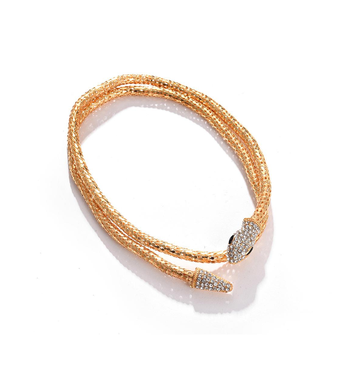 Click here for Sohi Womens Snakehead Statement Necklace - Gold prices