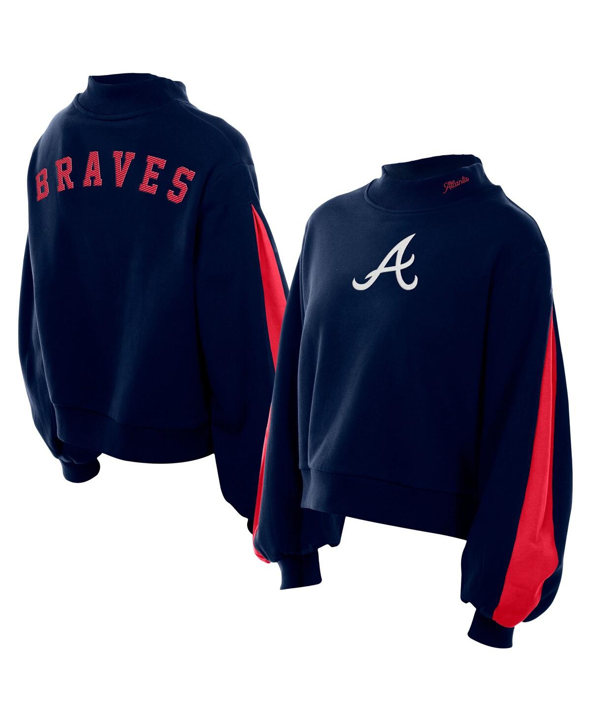 Click here for New Era Womens Navy Atlanta Braves Mock Neck Ballo... prices