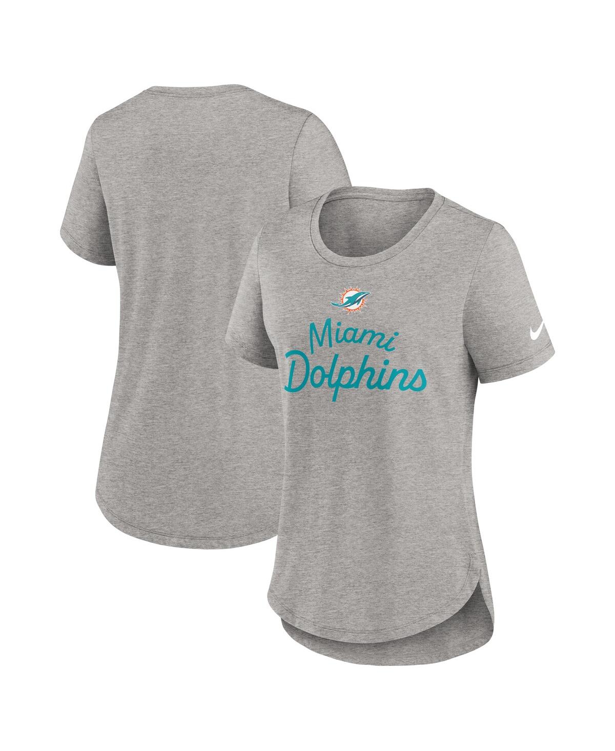 Click here for Nike Womens Gray Miami Dolphins Script Tri-Blend T... prices