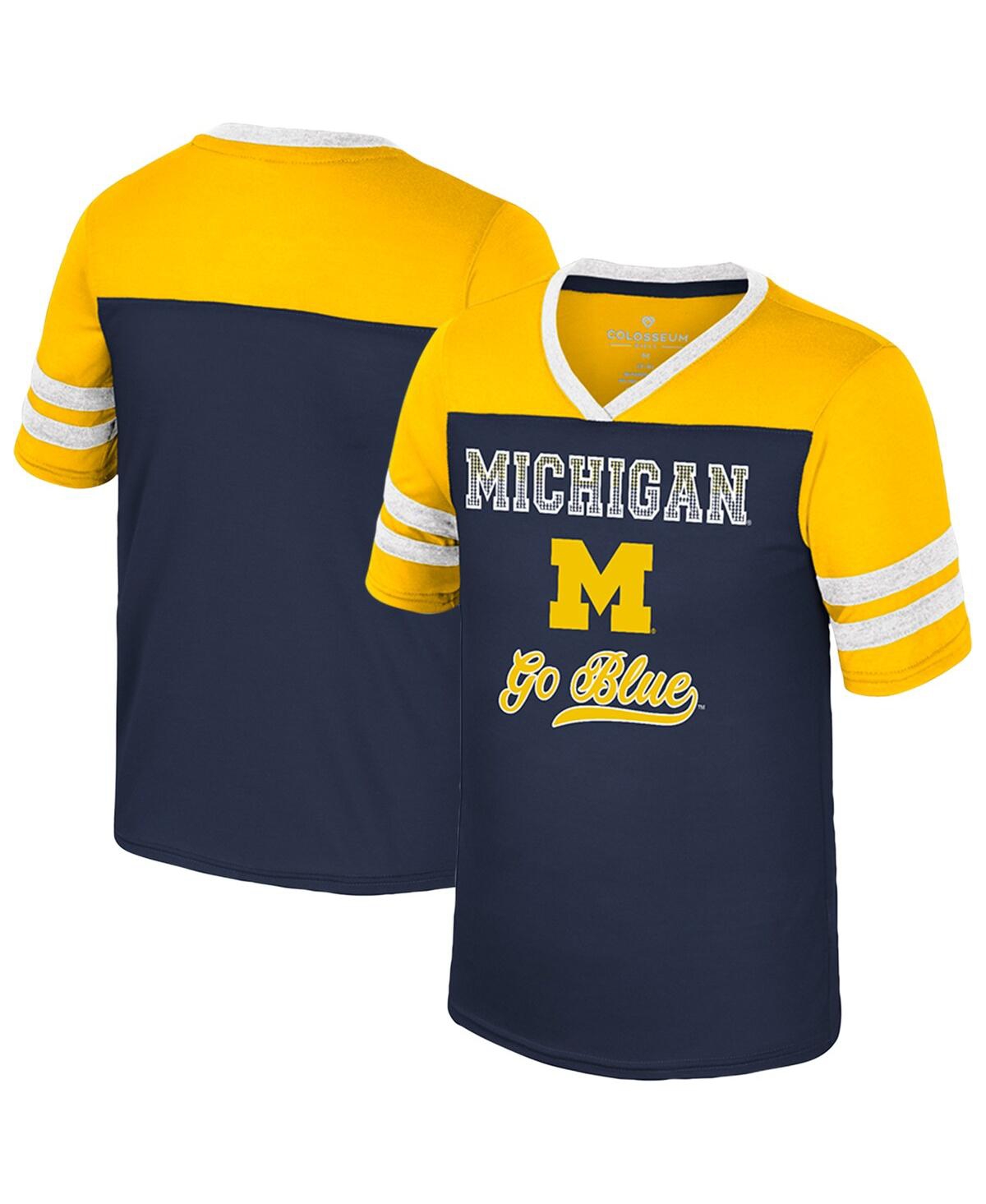 Click here for Colosseum Big Girls Navy Michigan Wolverines Princ... prices
