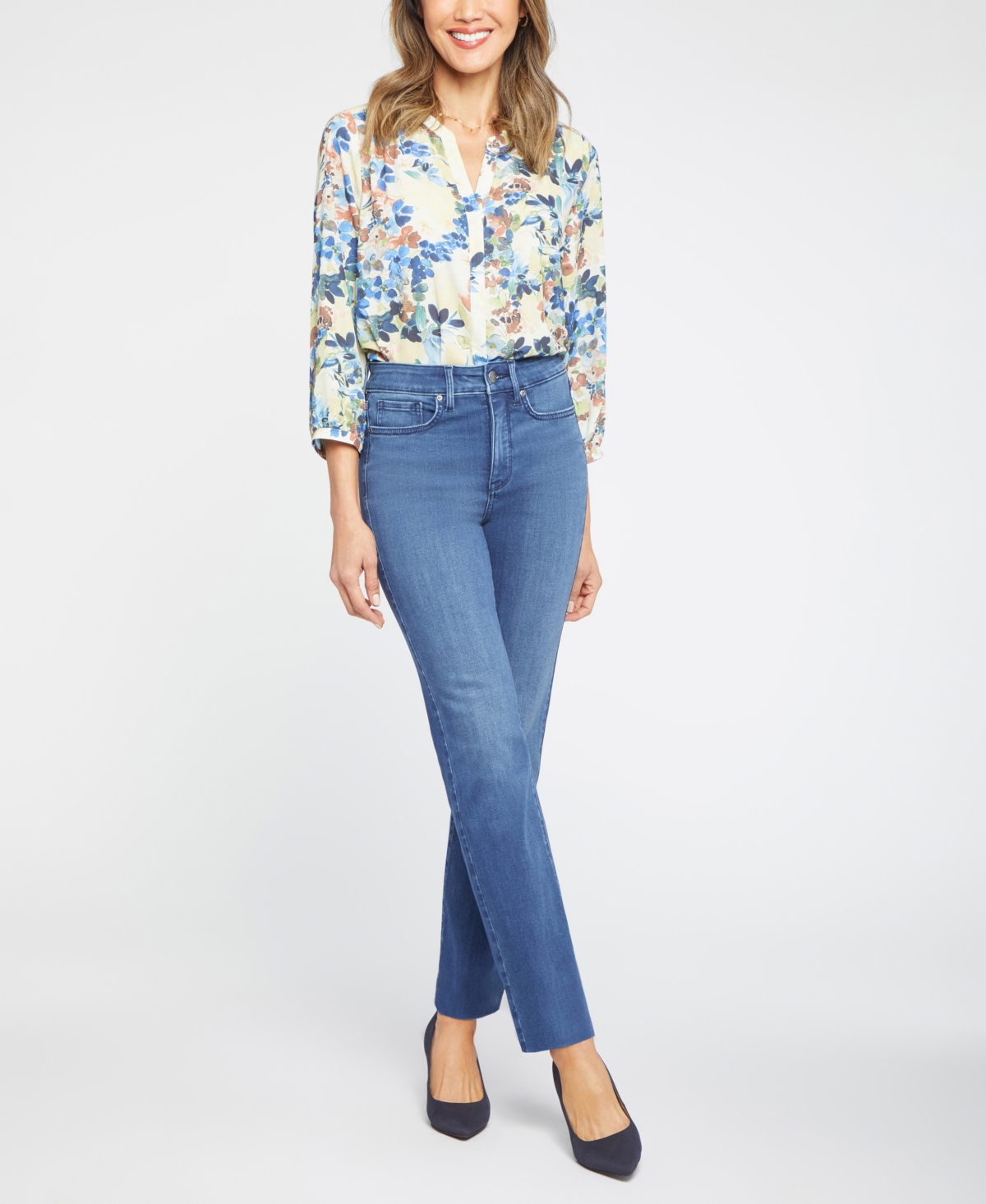 Click here for Nydj Petite Marilyn Straight Leg High Rise Jeans -... prices