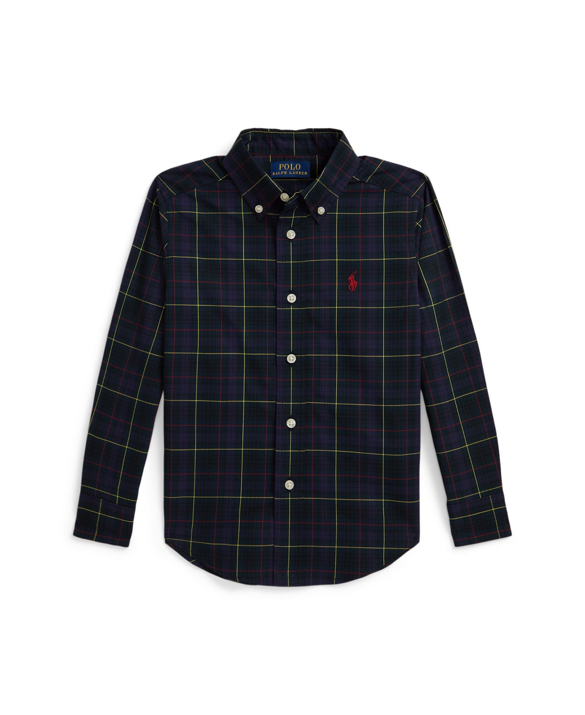 Click here for Polo Ralph Lauren Boys 2-7 Plaid Shirt - Navy Gold... prices