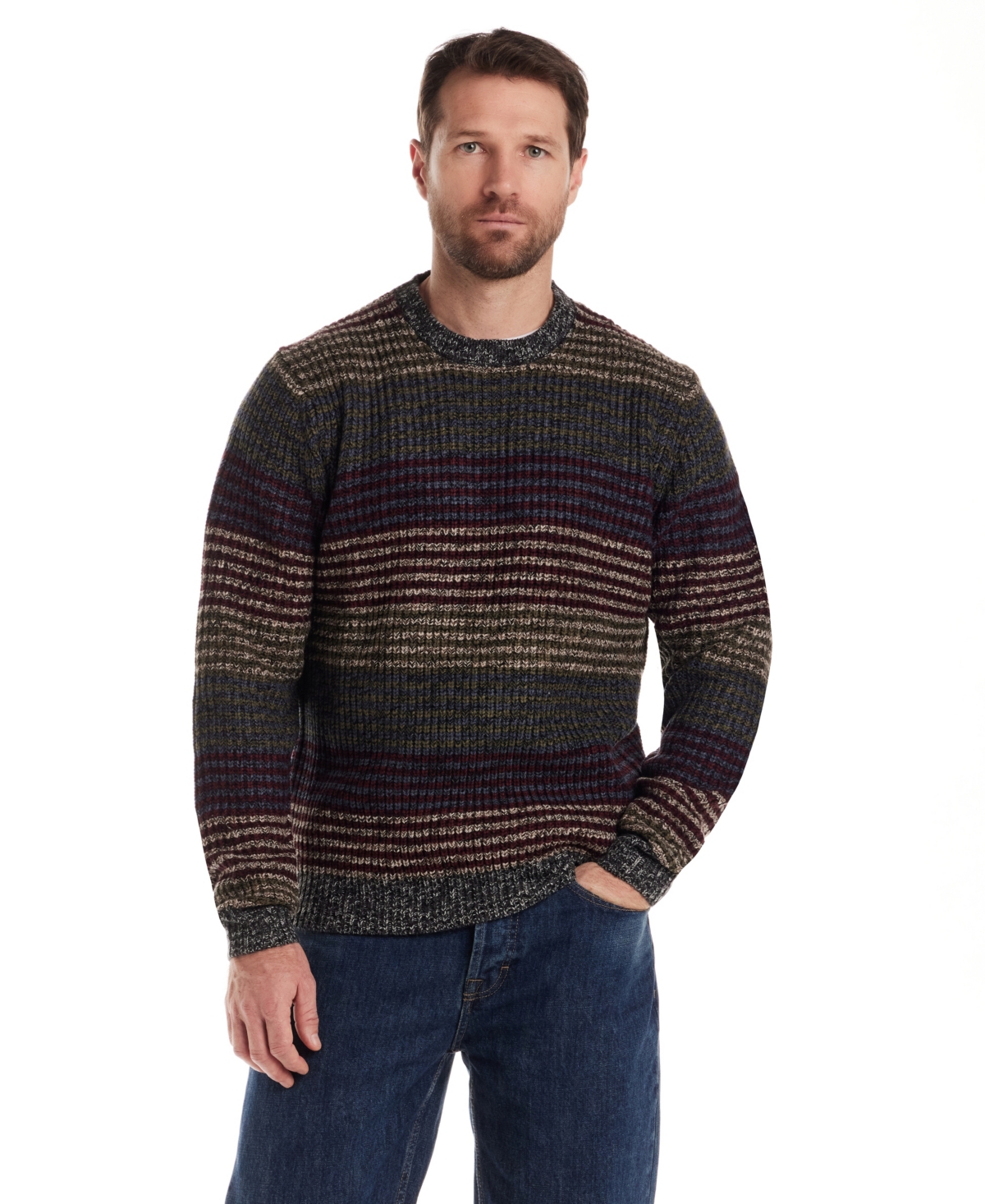 Click here for Weatherproof Vintage Mens Striped Crewneck Sweater... prices
