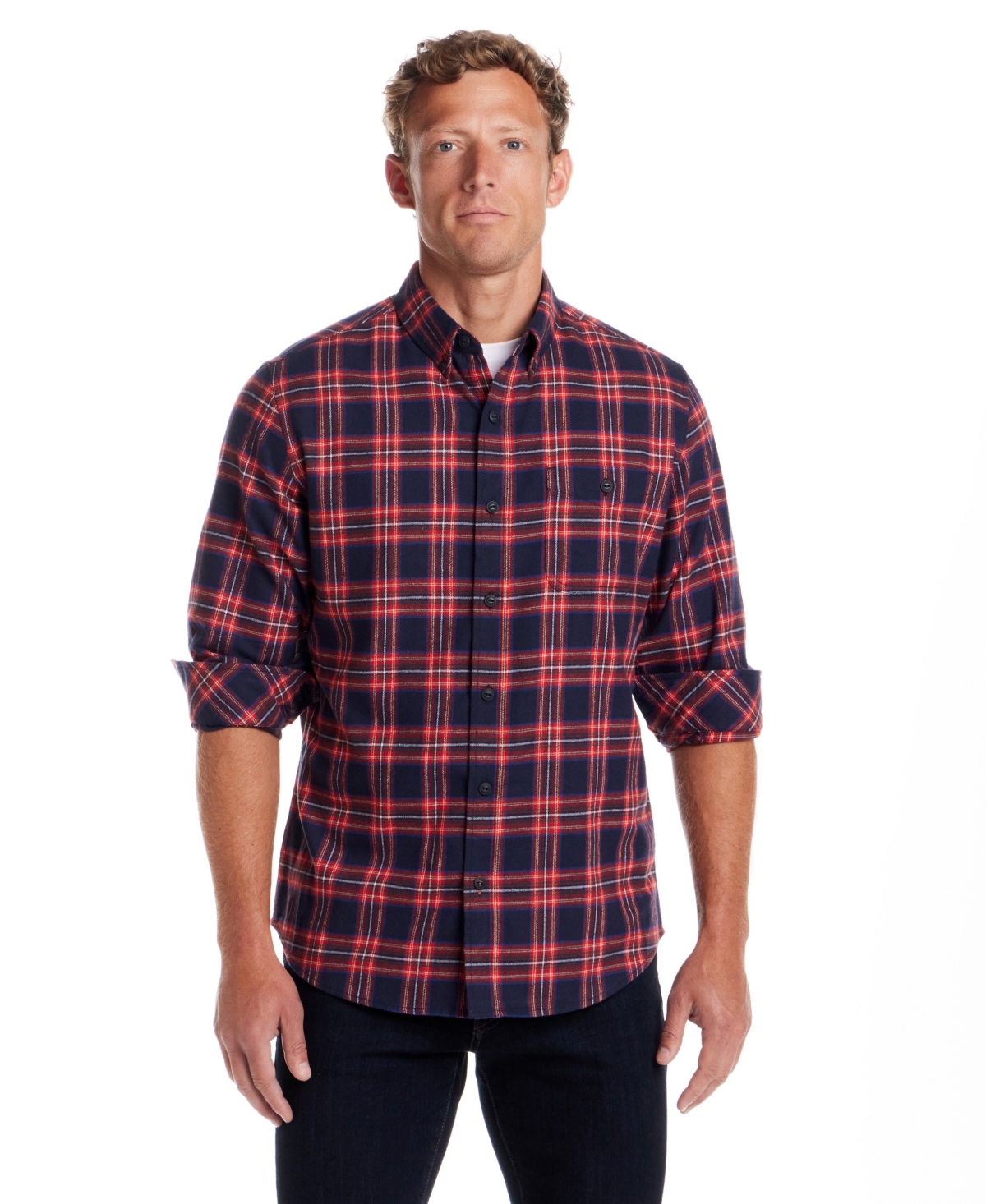 Click here for Weatherproof Vintage Mens Holiday Antique Plaid Lo... prices