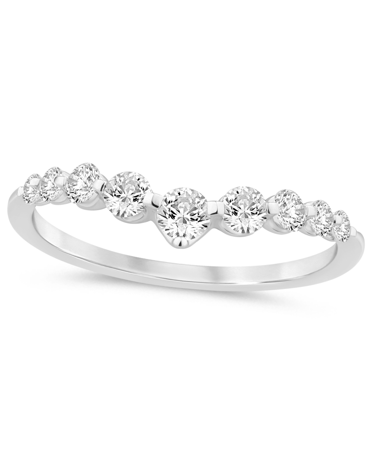 Click here for Macys Diamond Band Ring (1/2 ct. t.w.) in 14K Whit... prices