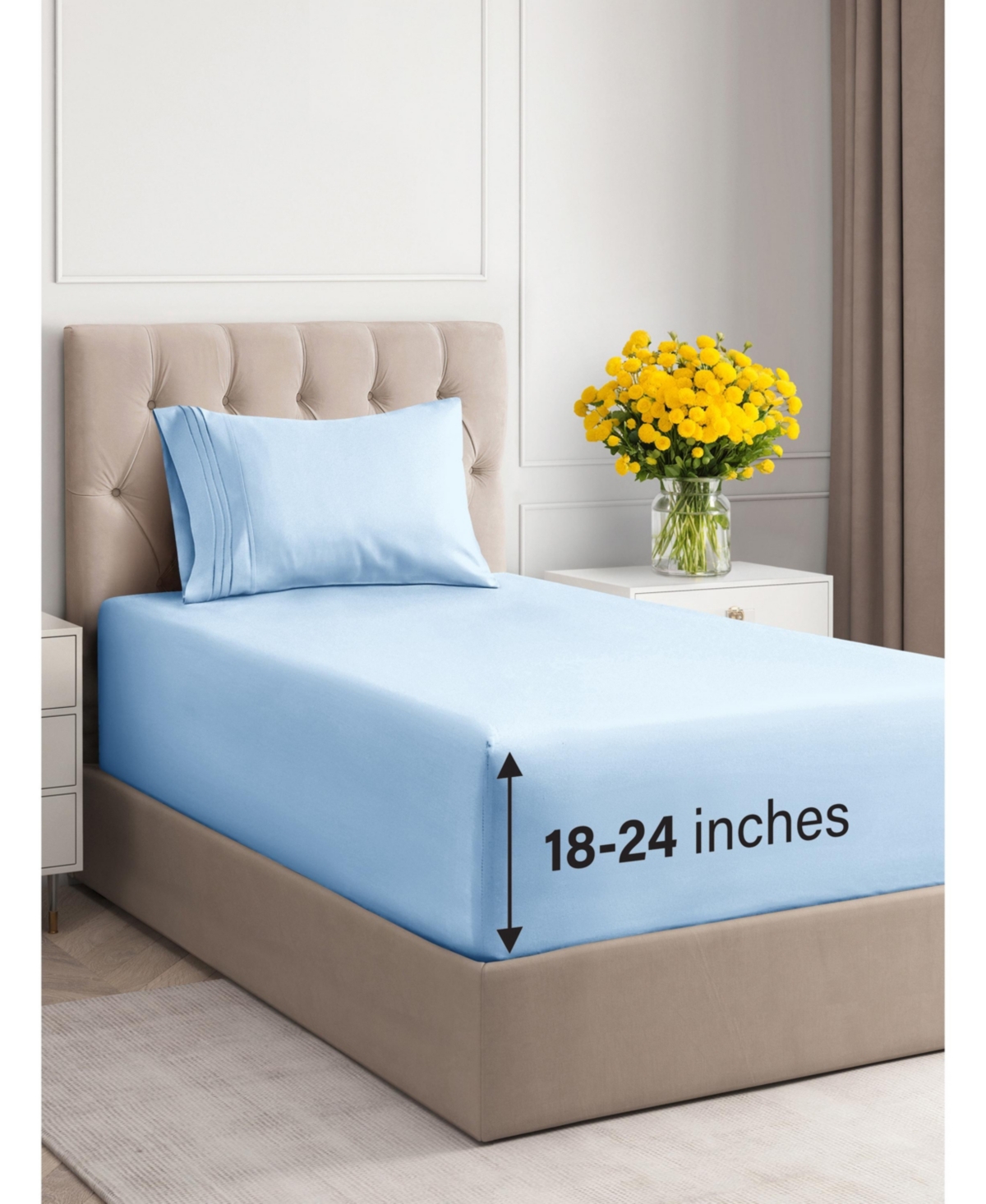 Click here for 3 Piece Extra Deep Pocket Microfiber Sheet Set - T... prices