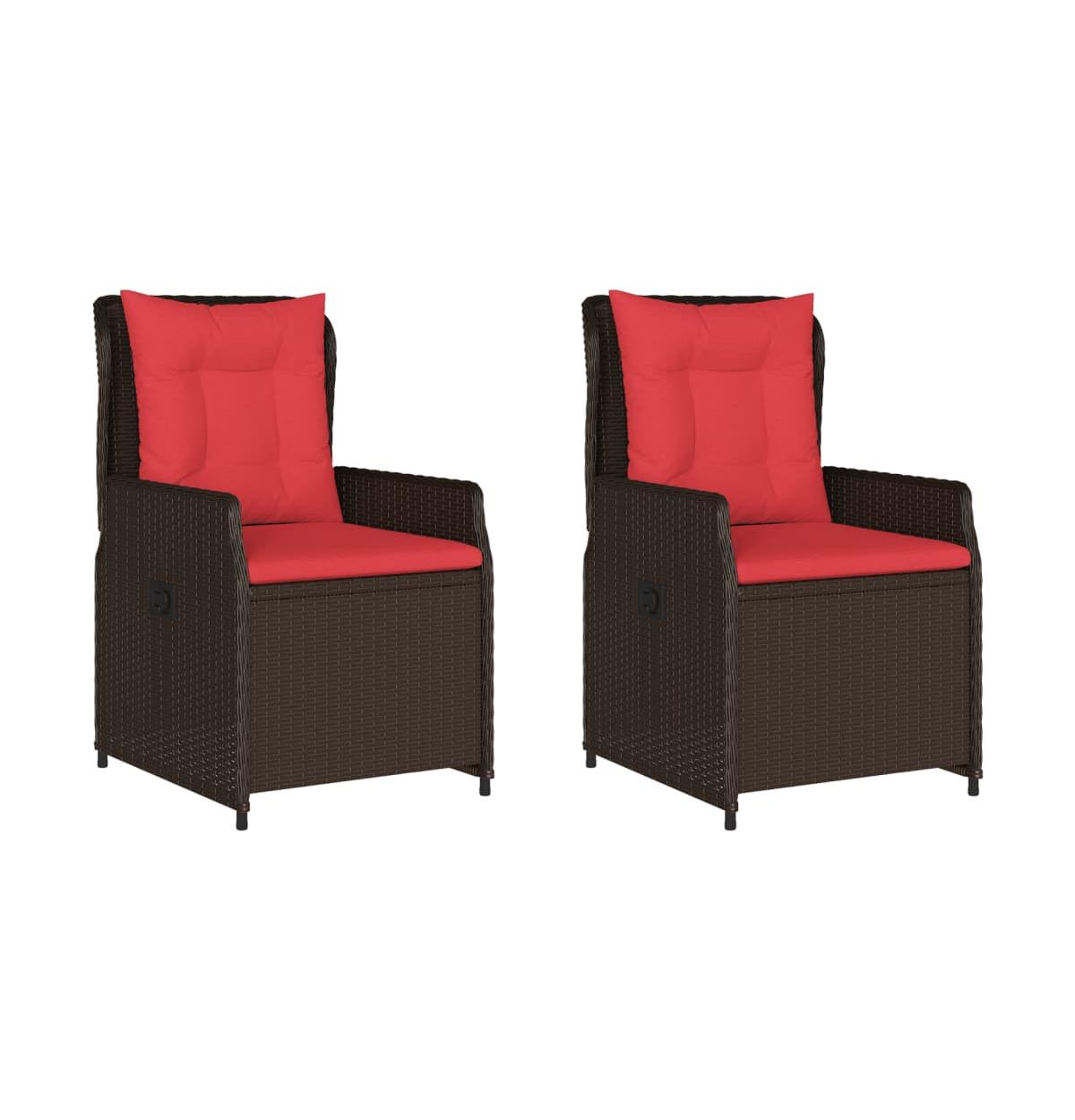 Click here for Reclining Patio Chair Brown  Red - Brown prices
