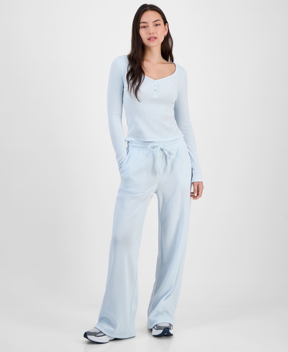 Click here for Madden Girl Juniors Hacci-Knit Wide-Leg Sweatpants... prices