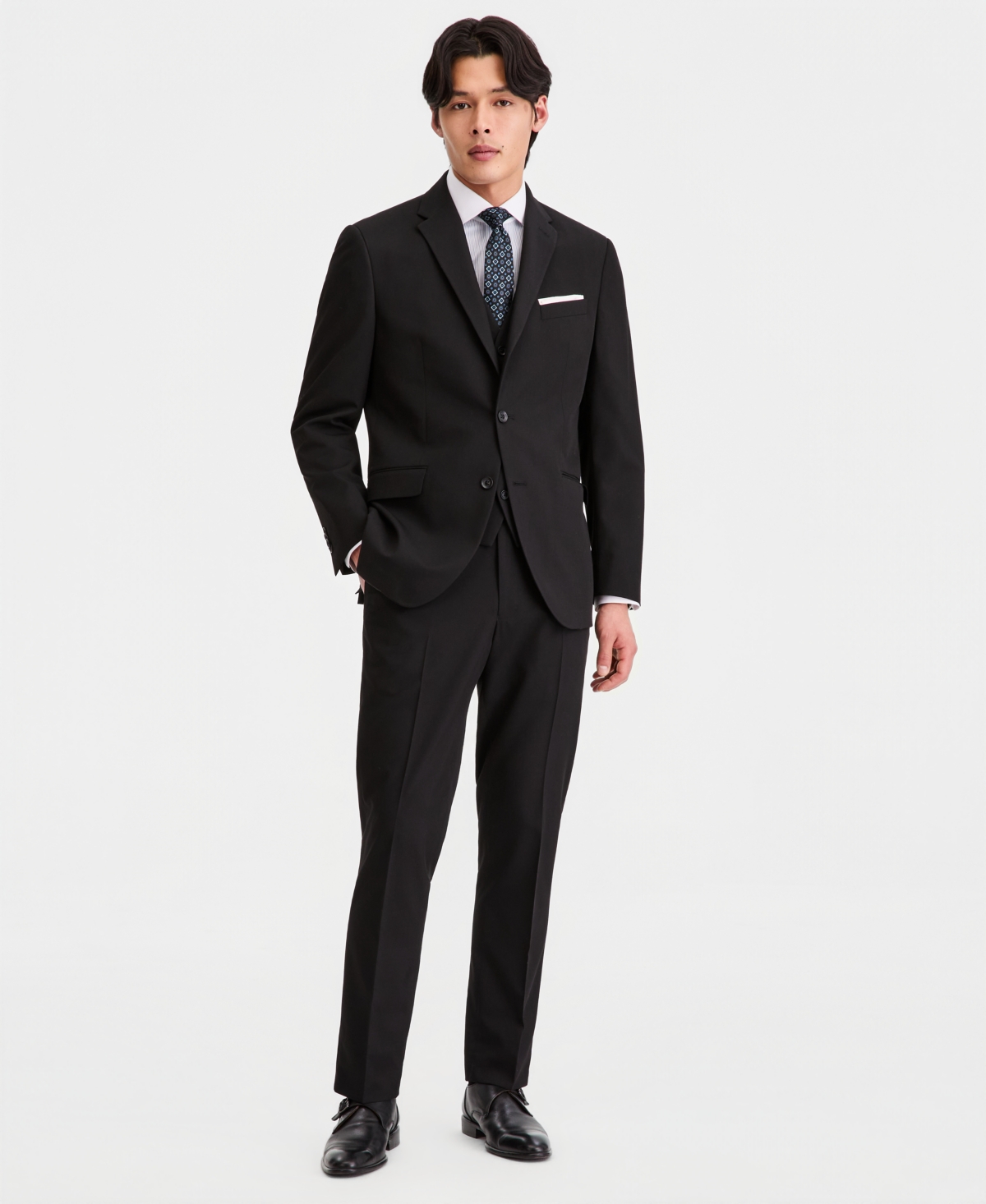 Click here for Kenneth Cole Reaction Mens Slim-Fit 3-Piece Suit -... prices