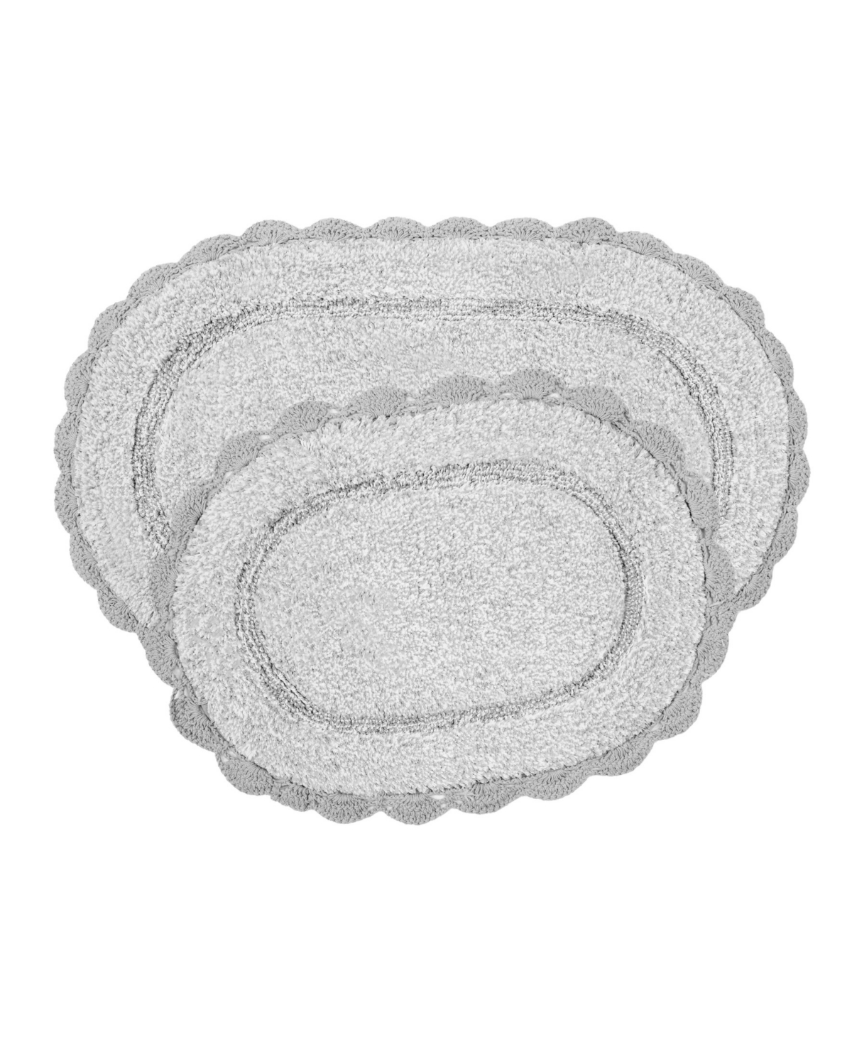 Click here for Laura Ashley Crochet Cotton Bath Rug Set - Glacier... prices