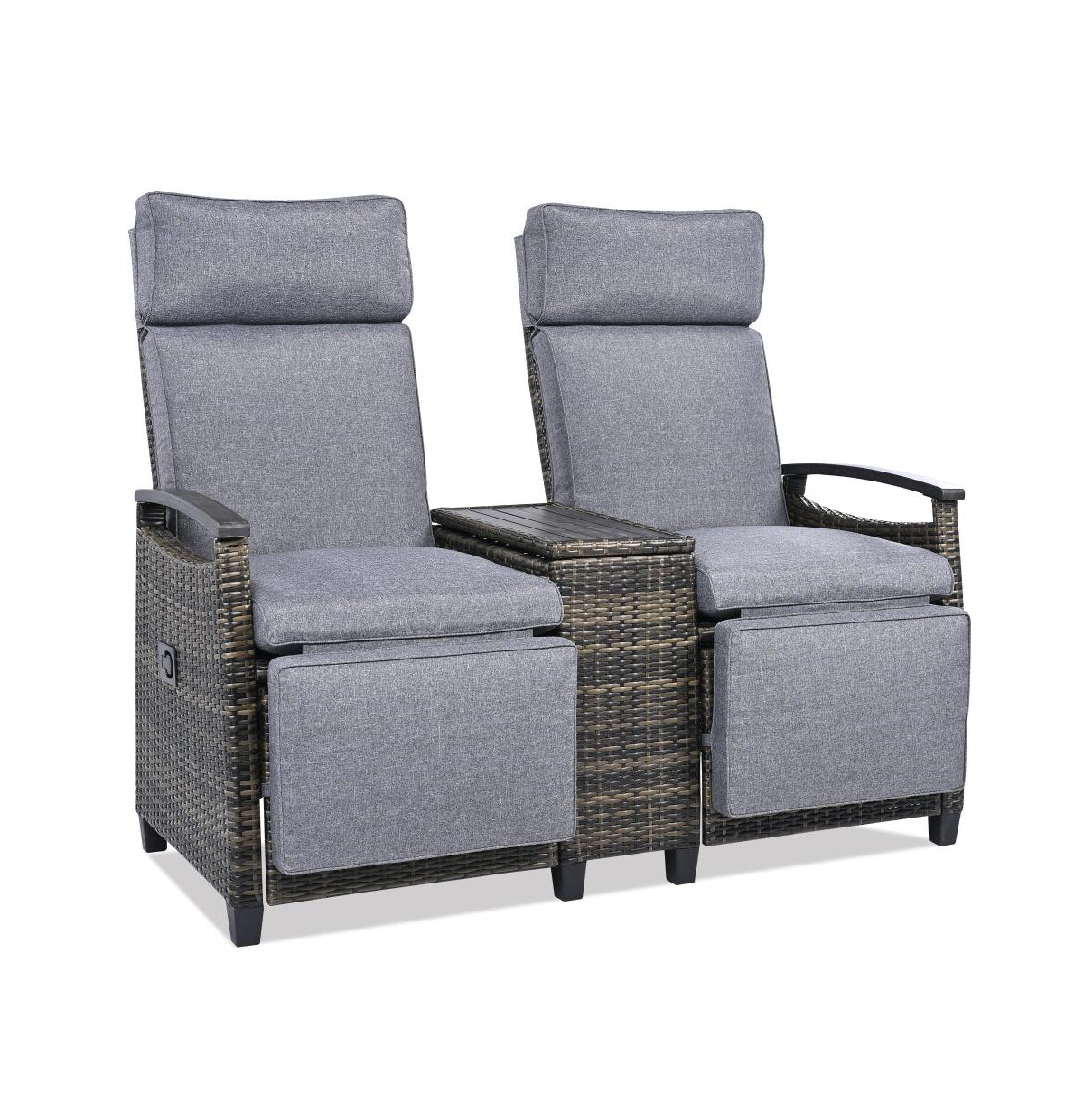 Click here for Chic Crate-Adjustable Backrest Wicker Outdoor Recl... prices