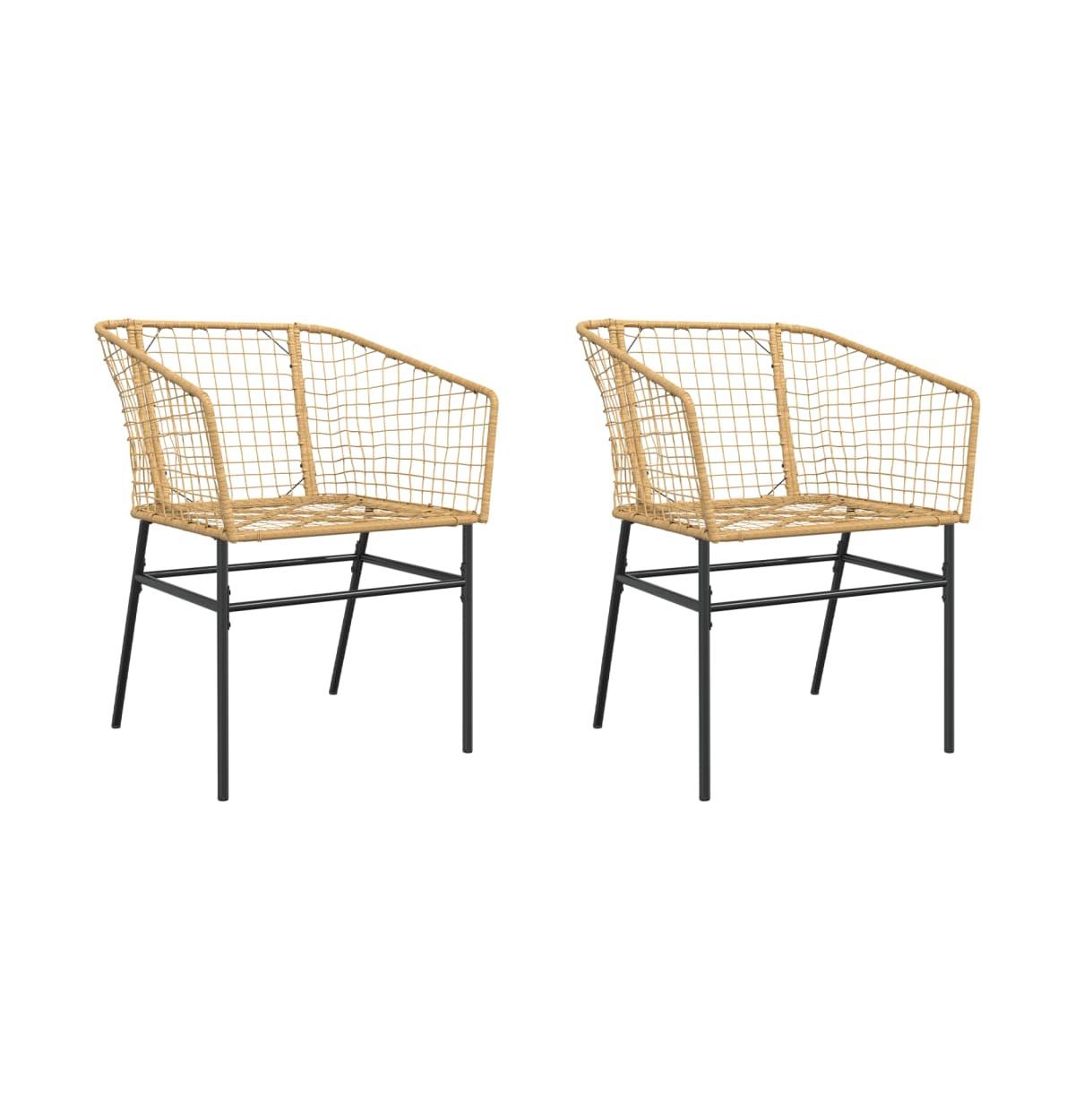 Click here for Garden Chair Brown Pe rattan  powder-coated steel... prices