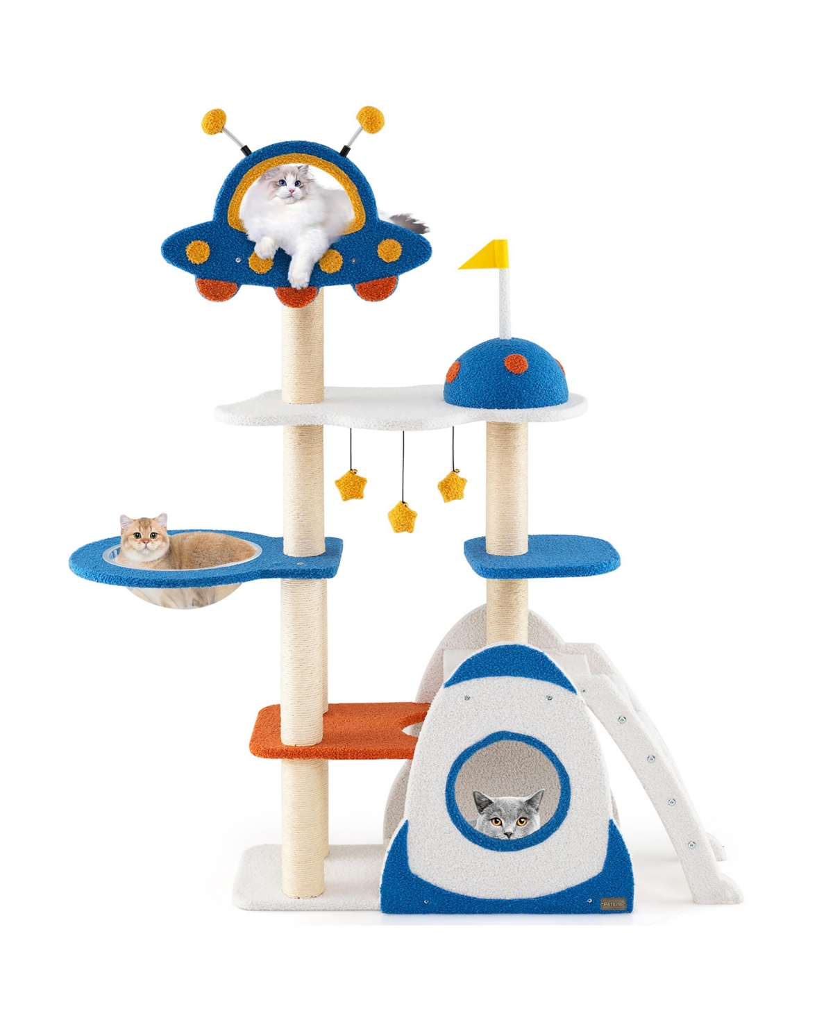 Click here for Gymax Space Theme Cat Tree w/ Sisal Covered Scratc... prices