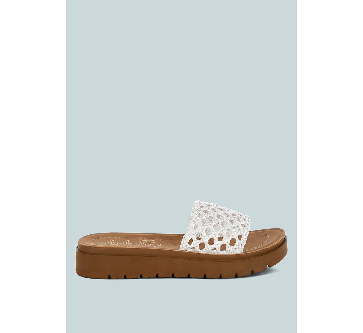 London Rag Sayura Woven Slip-On Sandals Women - White