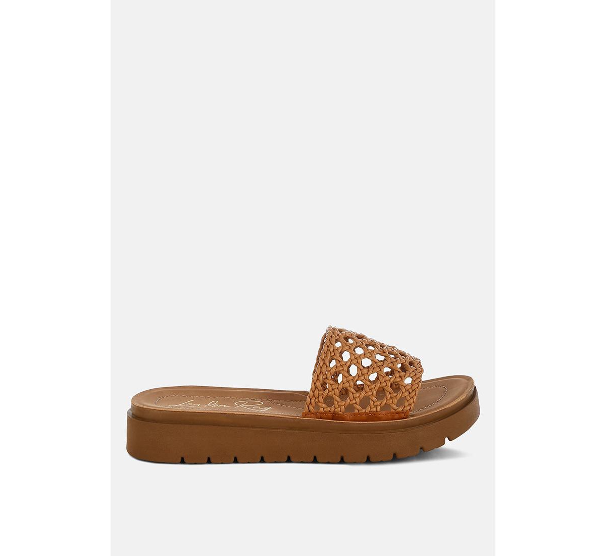 London Rag Sayura Woven Slip-On Sandals Women - Brown