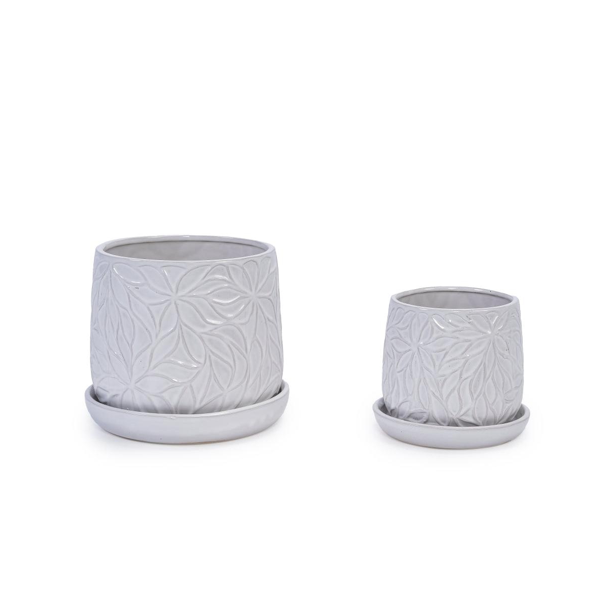 Click here for Chic Crate Set of 2 Modern Ceramic Planter Pots -... prices