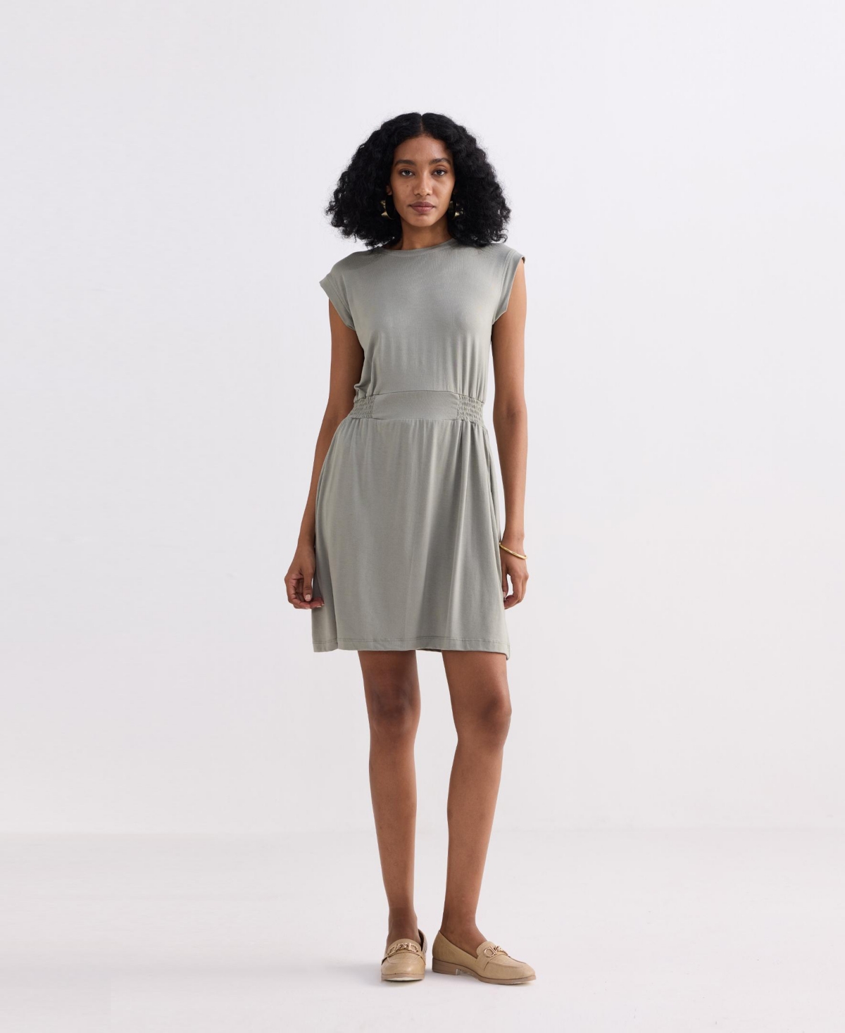 Click here for Reistor Womens Short Dress With Smocking Side Deta... prices