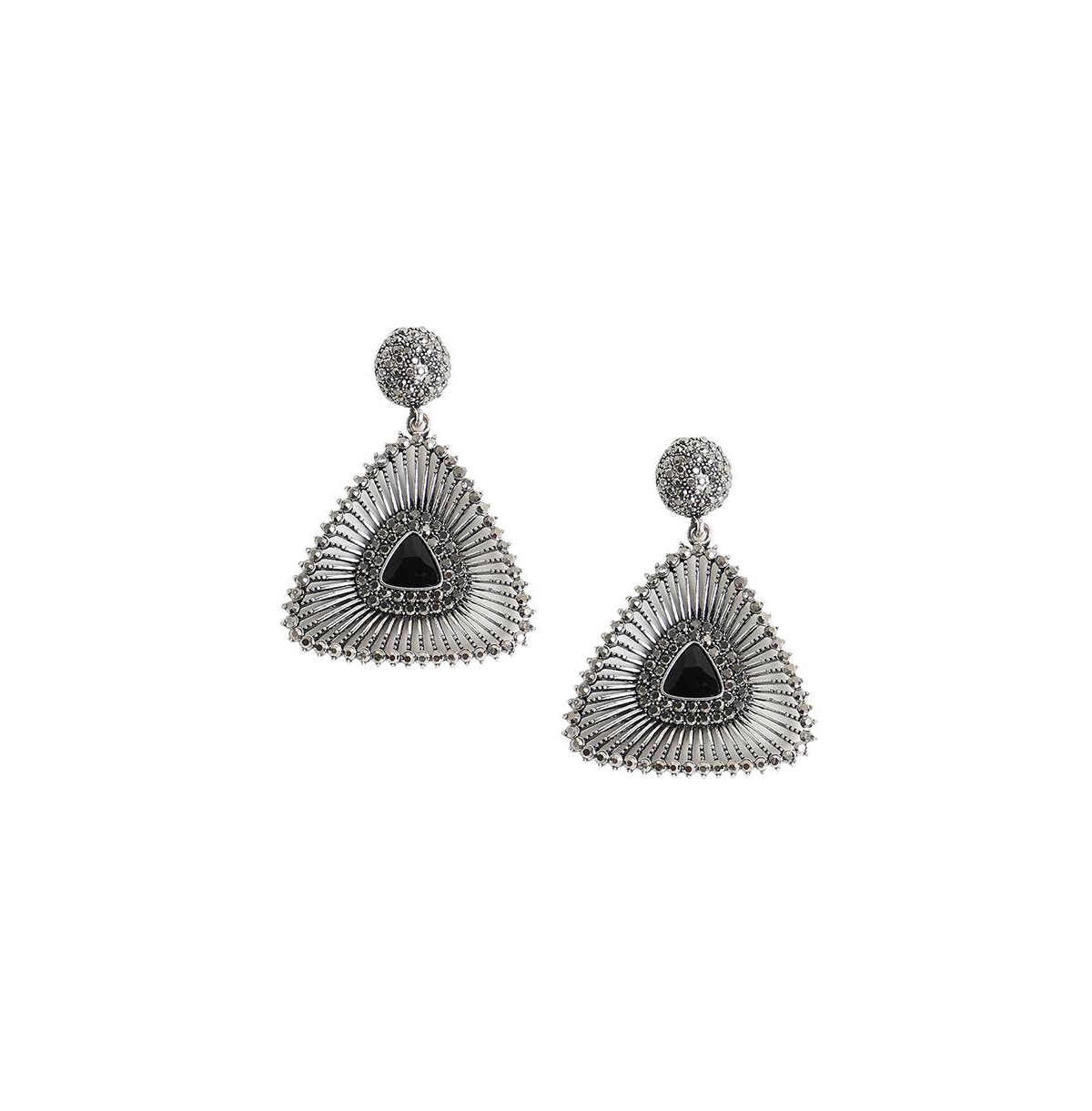 Click here for Sohi Party Drop Earrings - Black prices