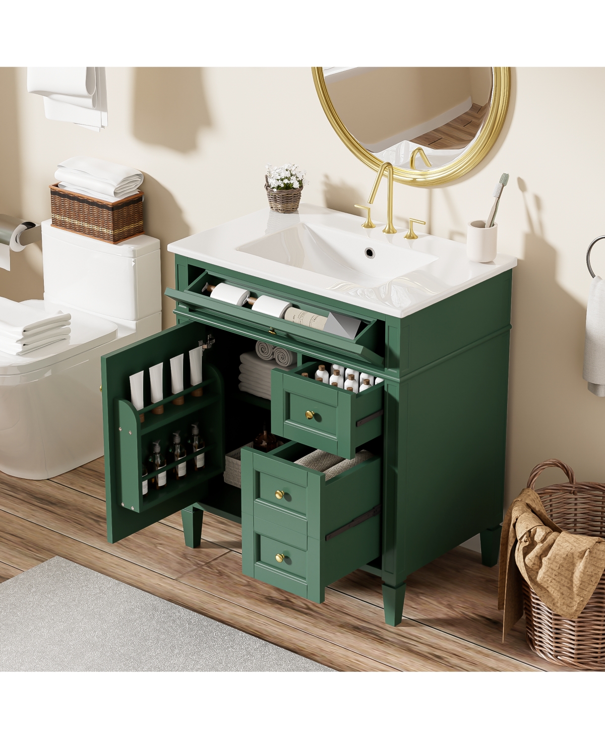 Click here for Lovmor 30inch Bathroom Vanity with Top Sink Modern... prices