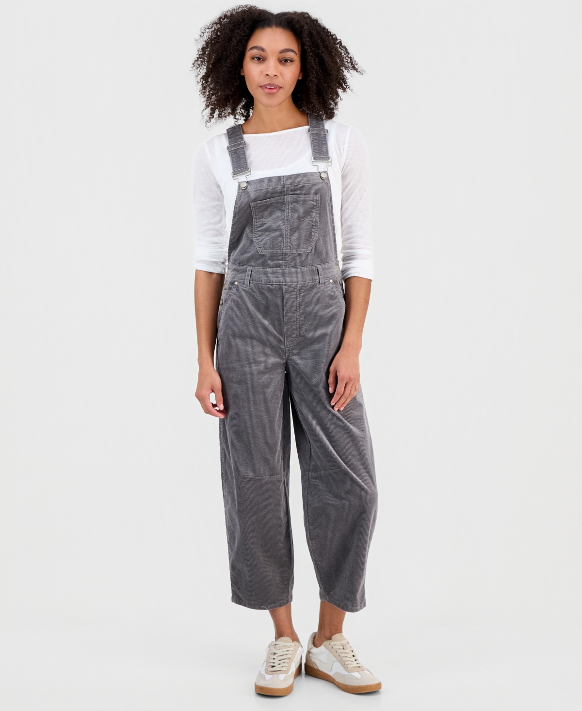 Click here for And Now This Womens Corduroy Barrel-Leg Overalls... prices