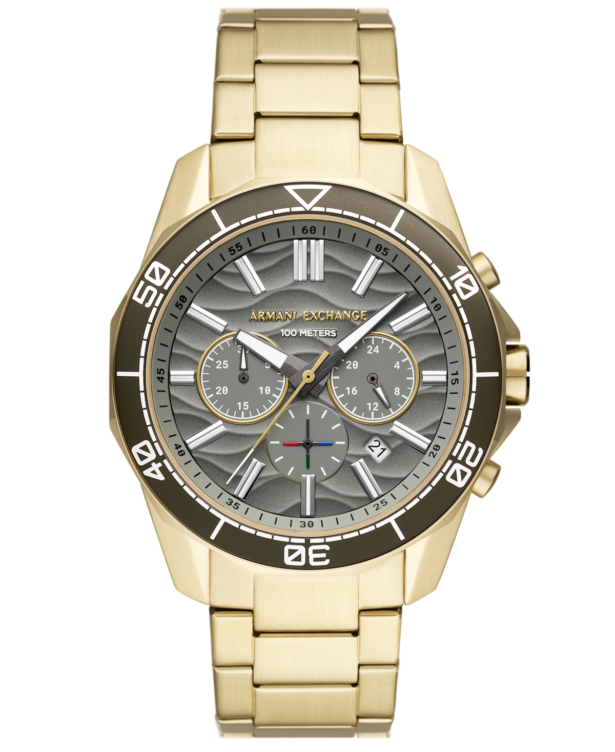 Click here for Armani Exchange Mens Chronograph Gold-Tone Stainle... prices