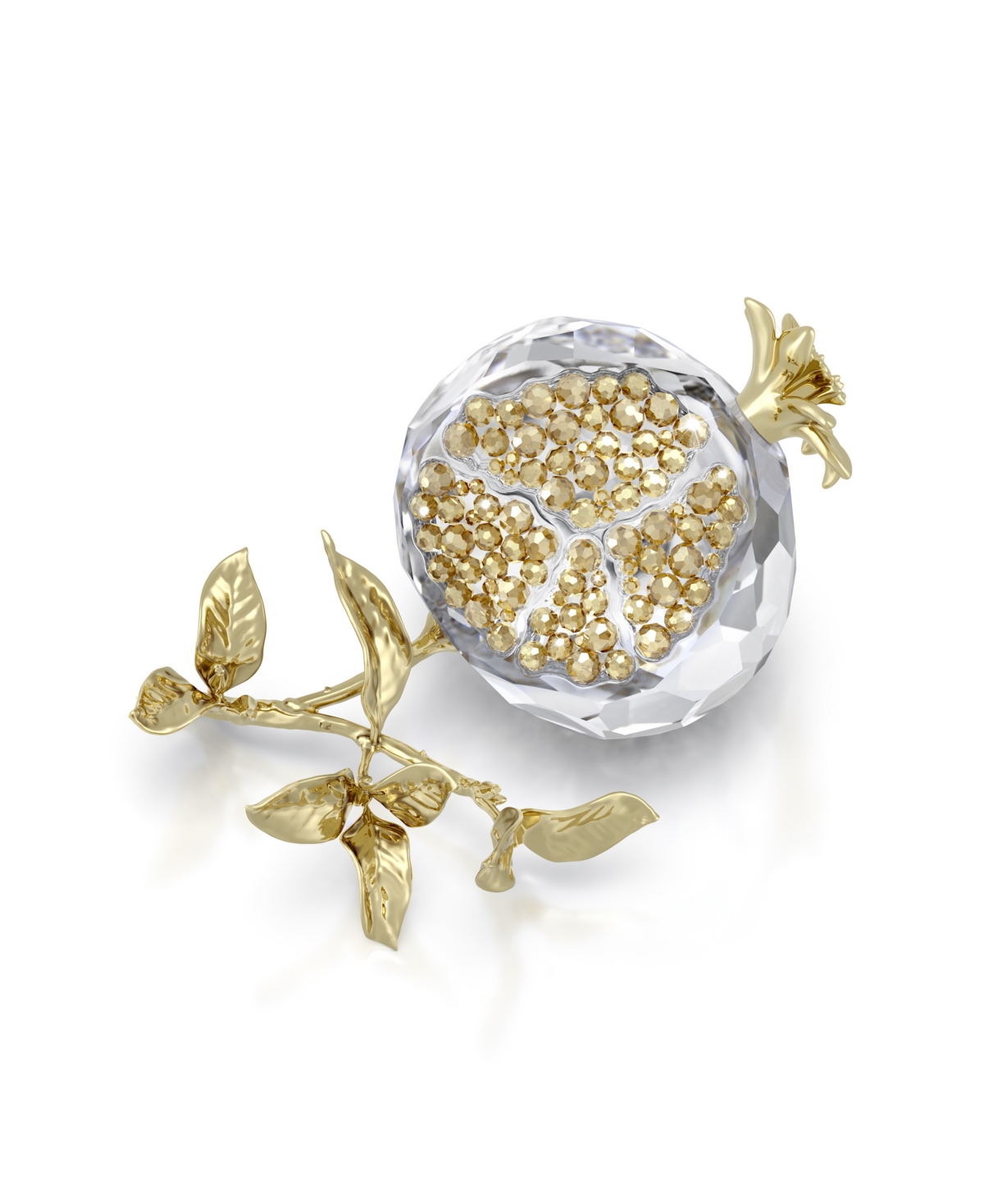Click here for Swarovski Idyllia Pomegranate Figurine - Gold  Cle... prices